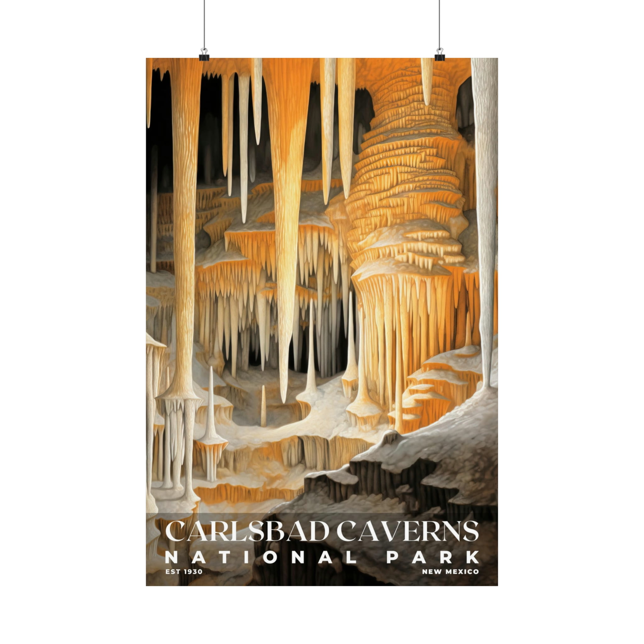ELNEIT - Carlsbad Caverns National Park Poster, Unframed Matte Paper ...