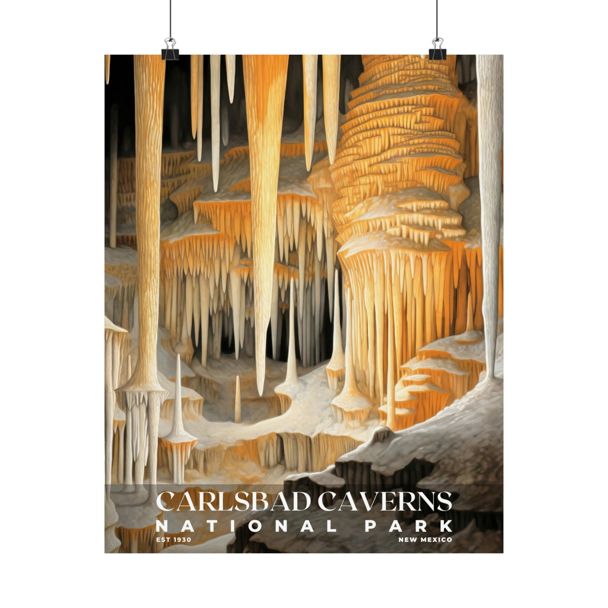 ELNEIT - Carlsbad Caverns National Park Poster, Unframed Matte Paper ...