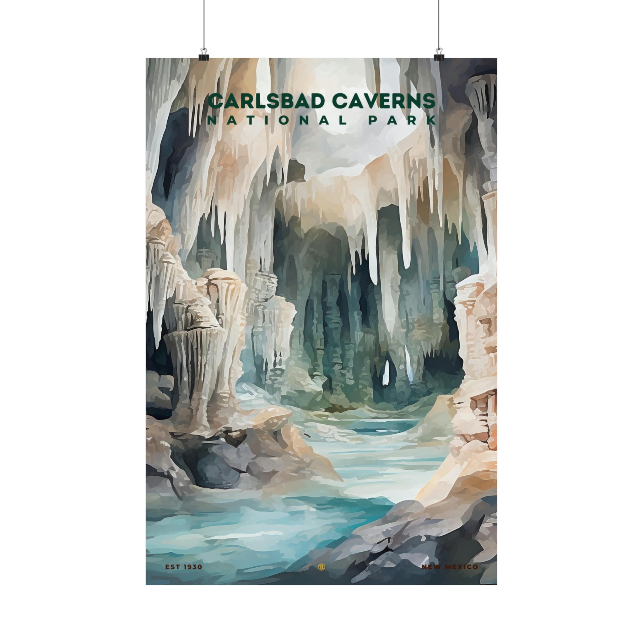 ELNEIT - Carlsbad Caverns National Park Poster, Unframed Matte Paper ...