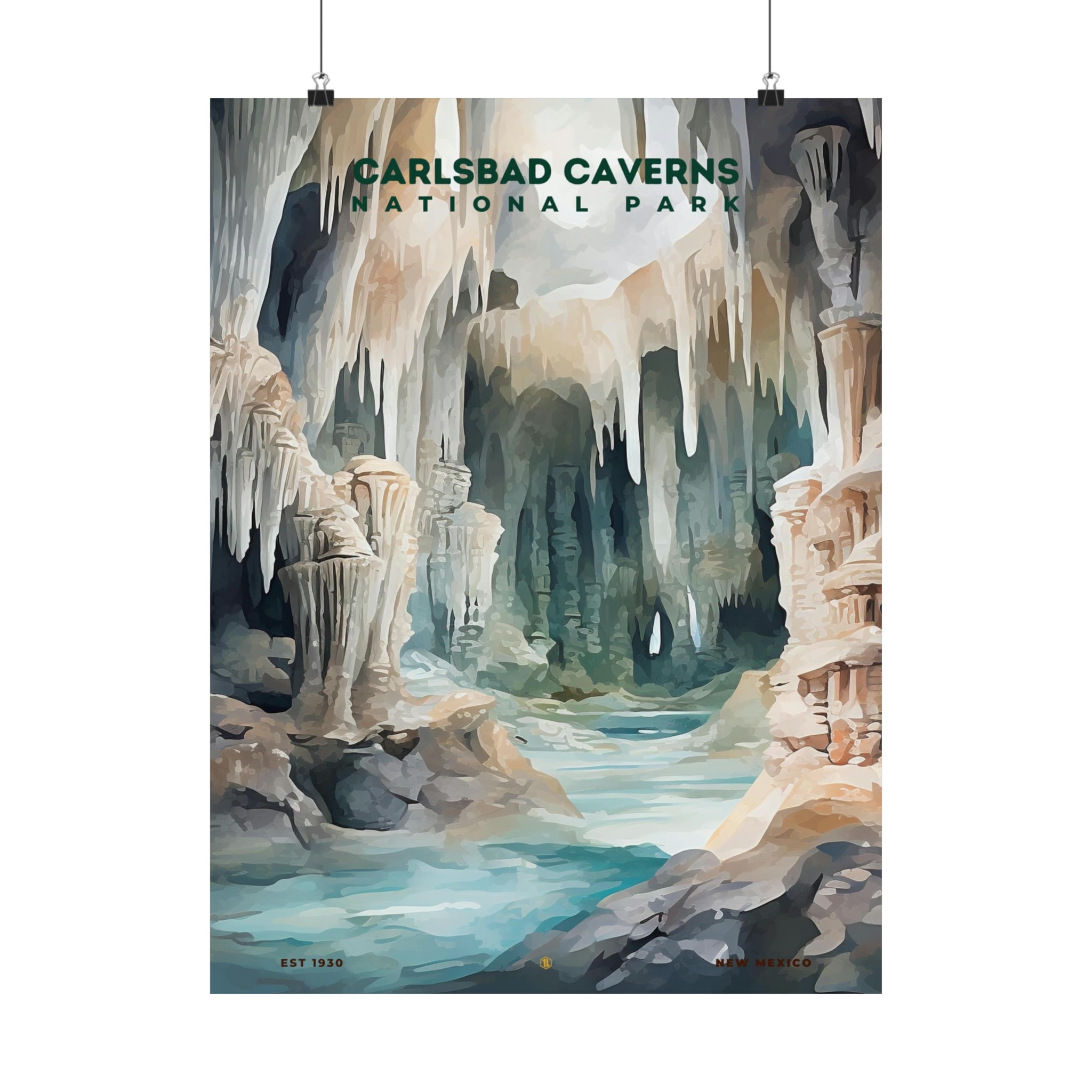 ELNEIT - Carlsbad Caverns National Park Poster, Unframed Matte Paper ...