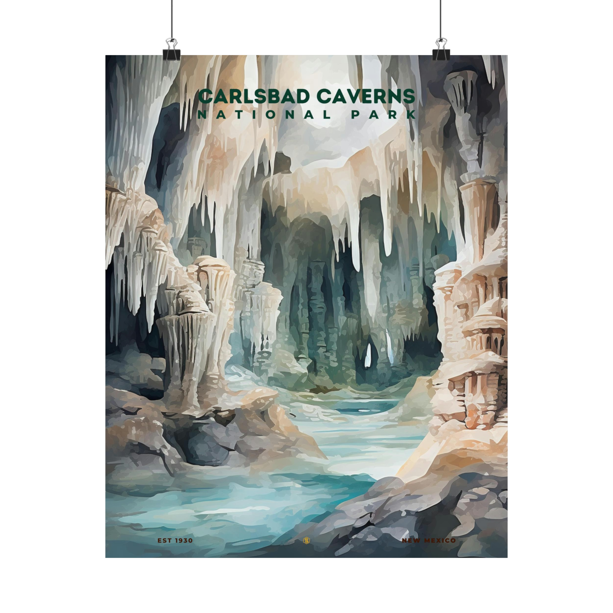 ELNEIT - Carlsbad Caverns National Park Poster, Unframed Matte Paper ...