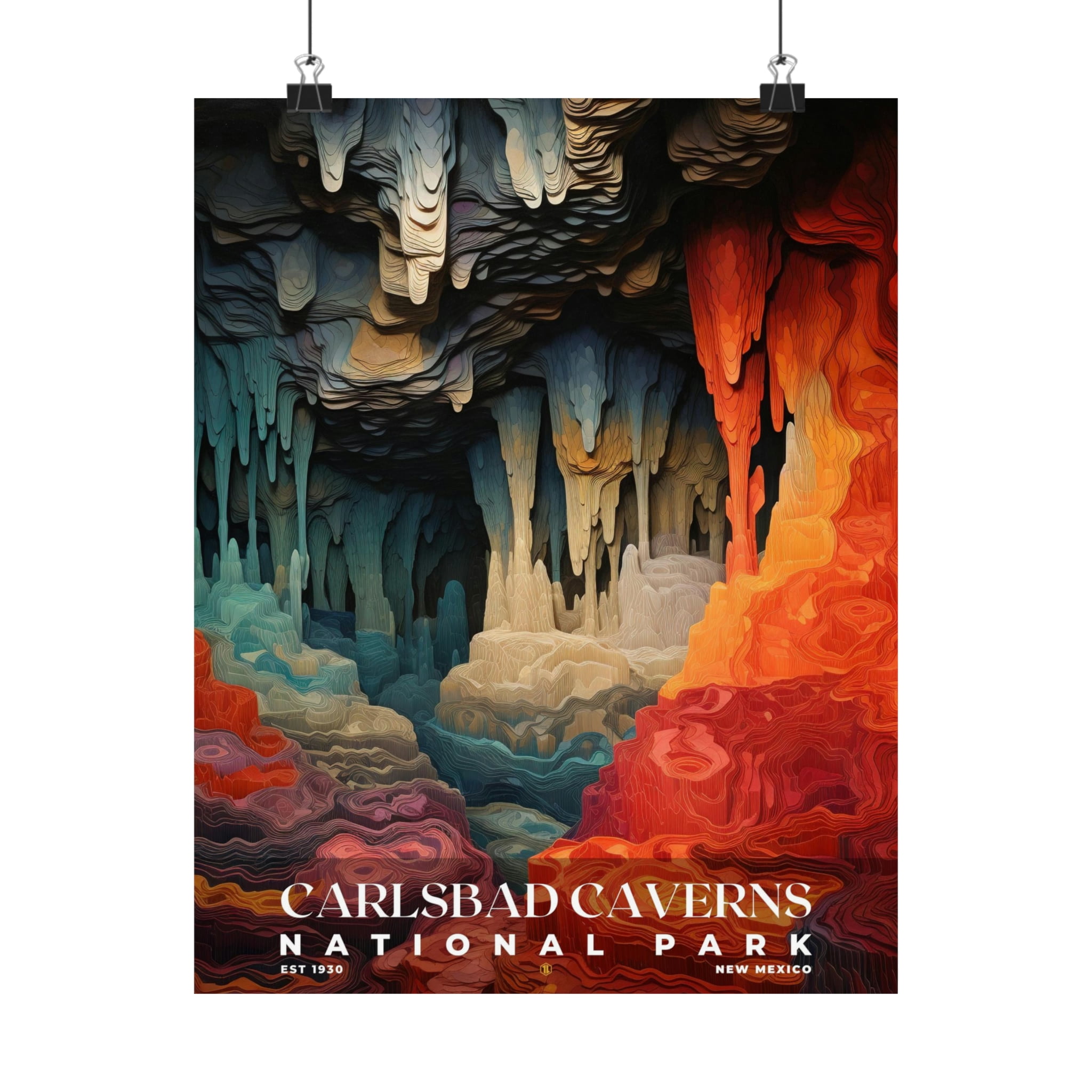 ELNEIT - Carlsbad Caverns National Park Poster, Unframed Matte Paper ...