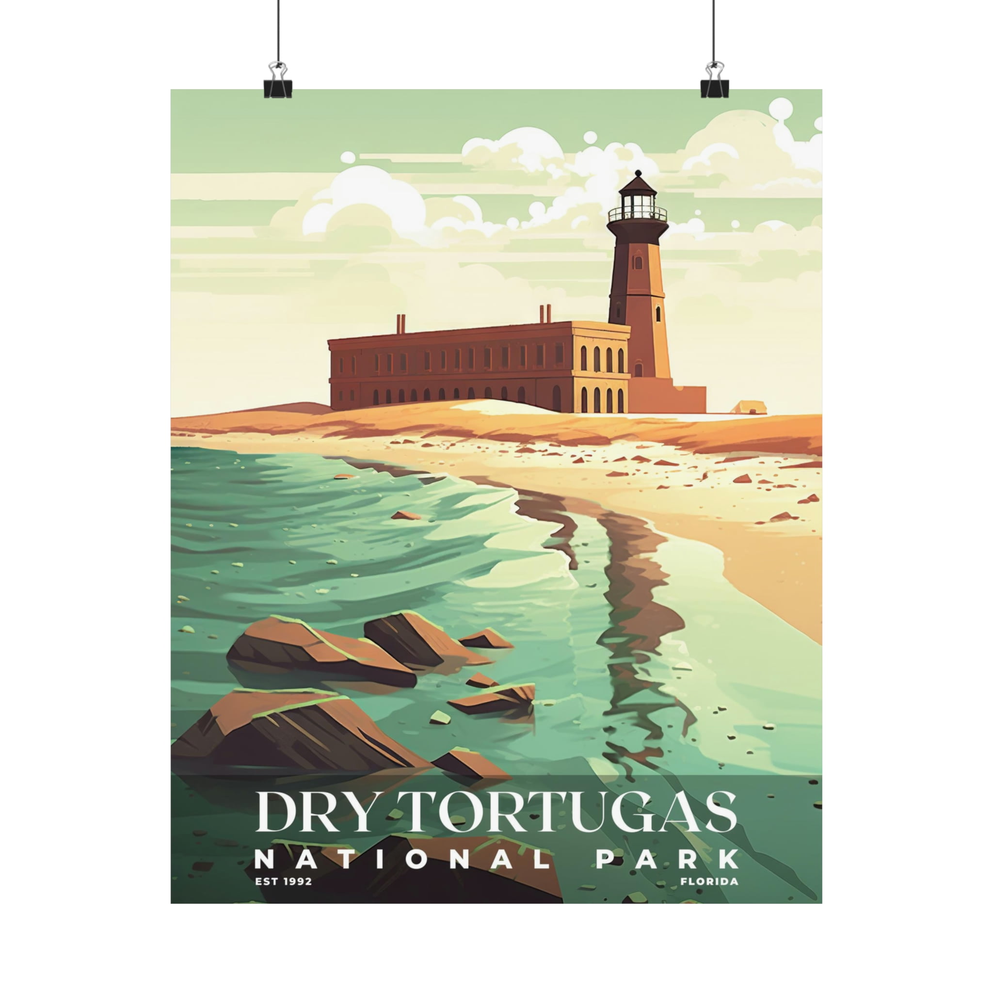 ELNEIT - Dry Tortugas National Park Poster, Unframed Matte Paper, S03 ...