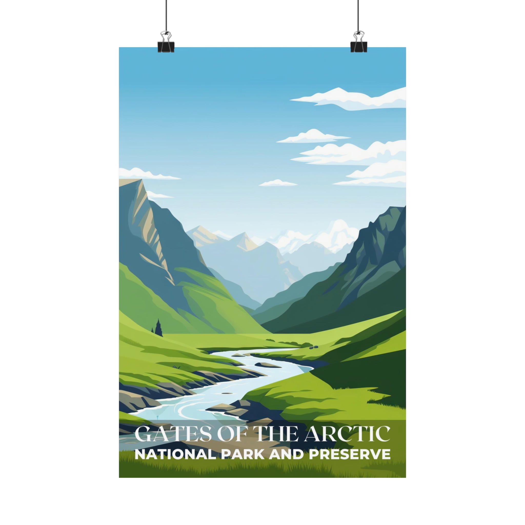 ELNEIT - Gates of the Arctic National Park Poster, Unframed Matte Paper ...