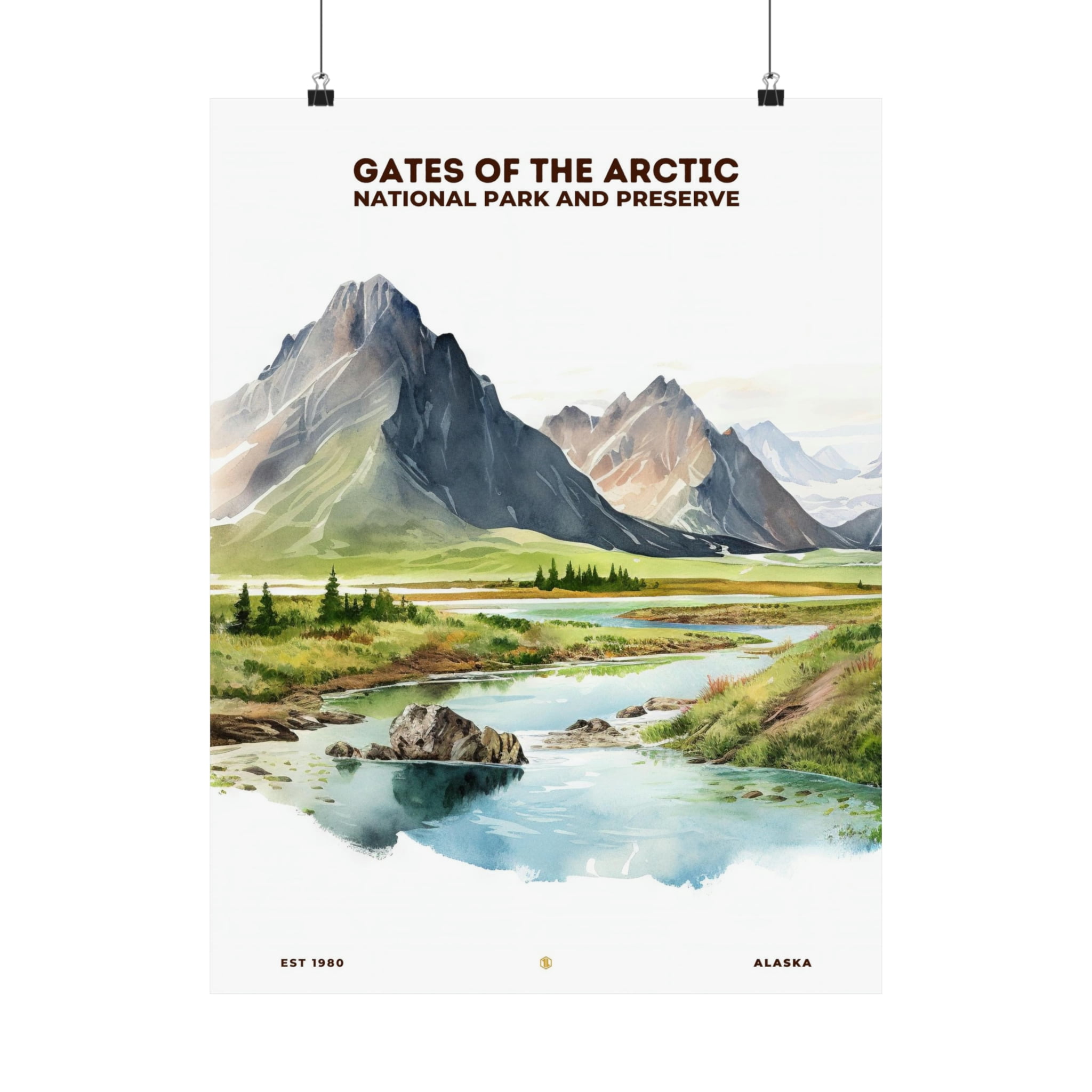 ELNEIT - Gates of the Arctic National Park Poster, Unframed Matte Paper ...