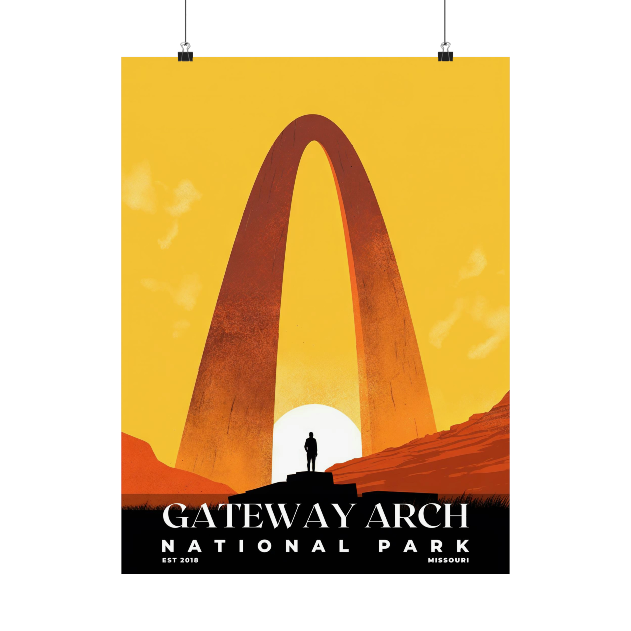 ELNEIT - Gateway Arch National Park Poster, Unframed Matte Paper, S03 ...