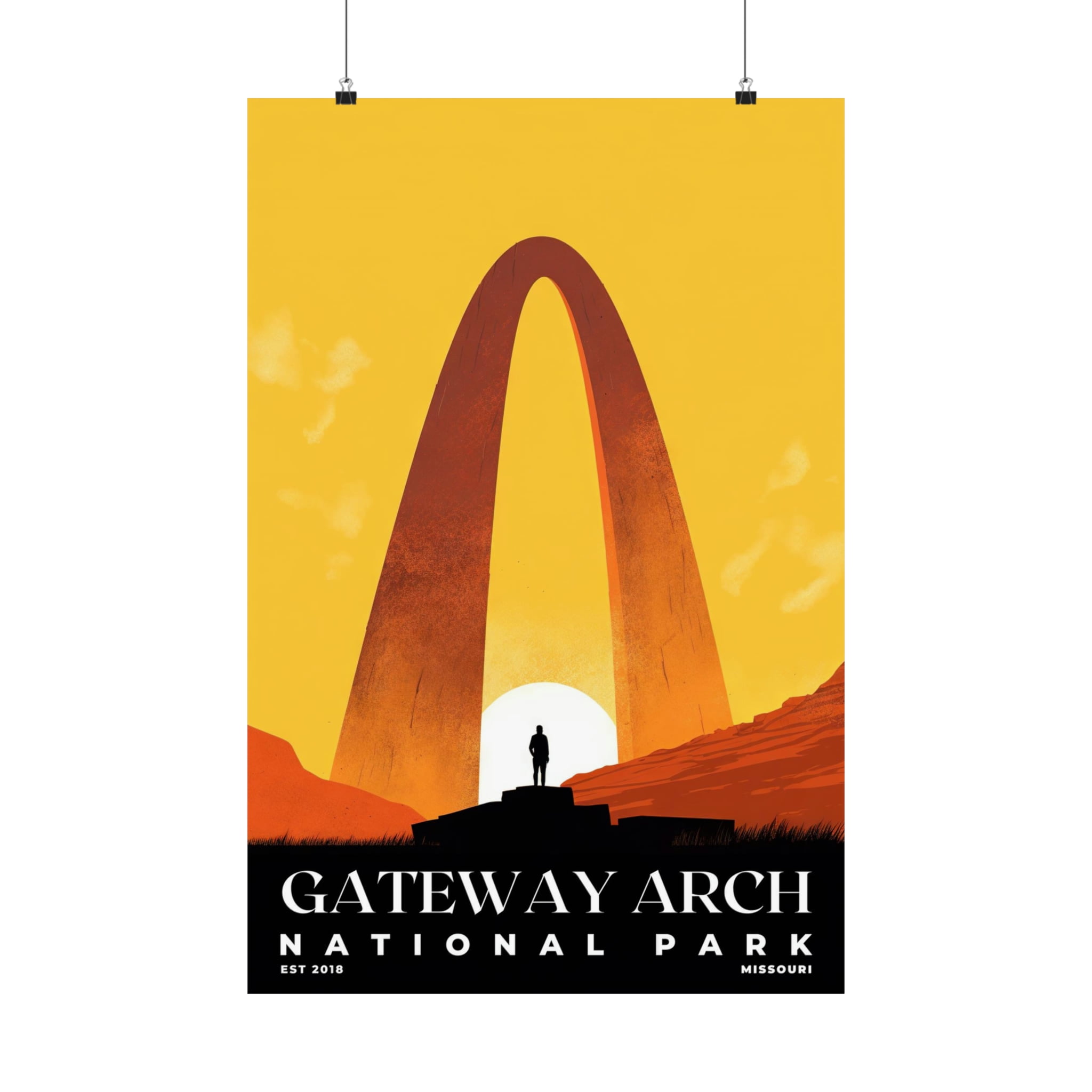 ELNEIT - Gateway Arch National Park Poster, Unframed Matte Paper, S03 ...