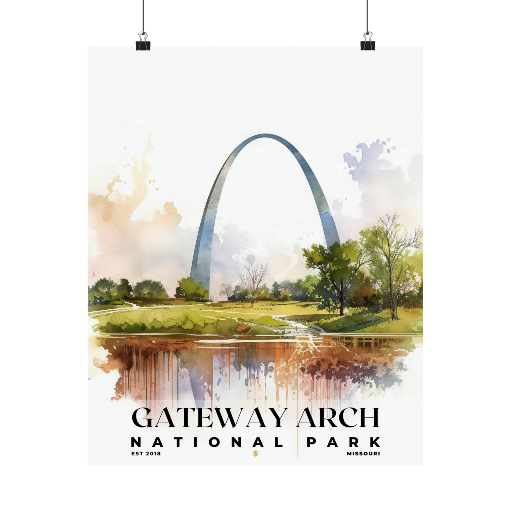 ELNEIT - Gateway Arch National Park Poster, Unframed Matte Paper, S04 ...