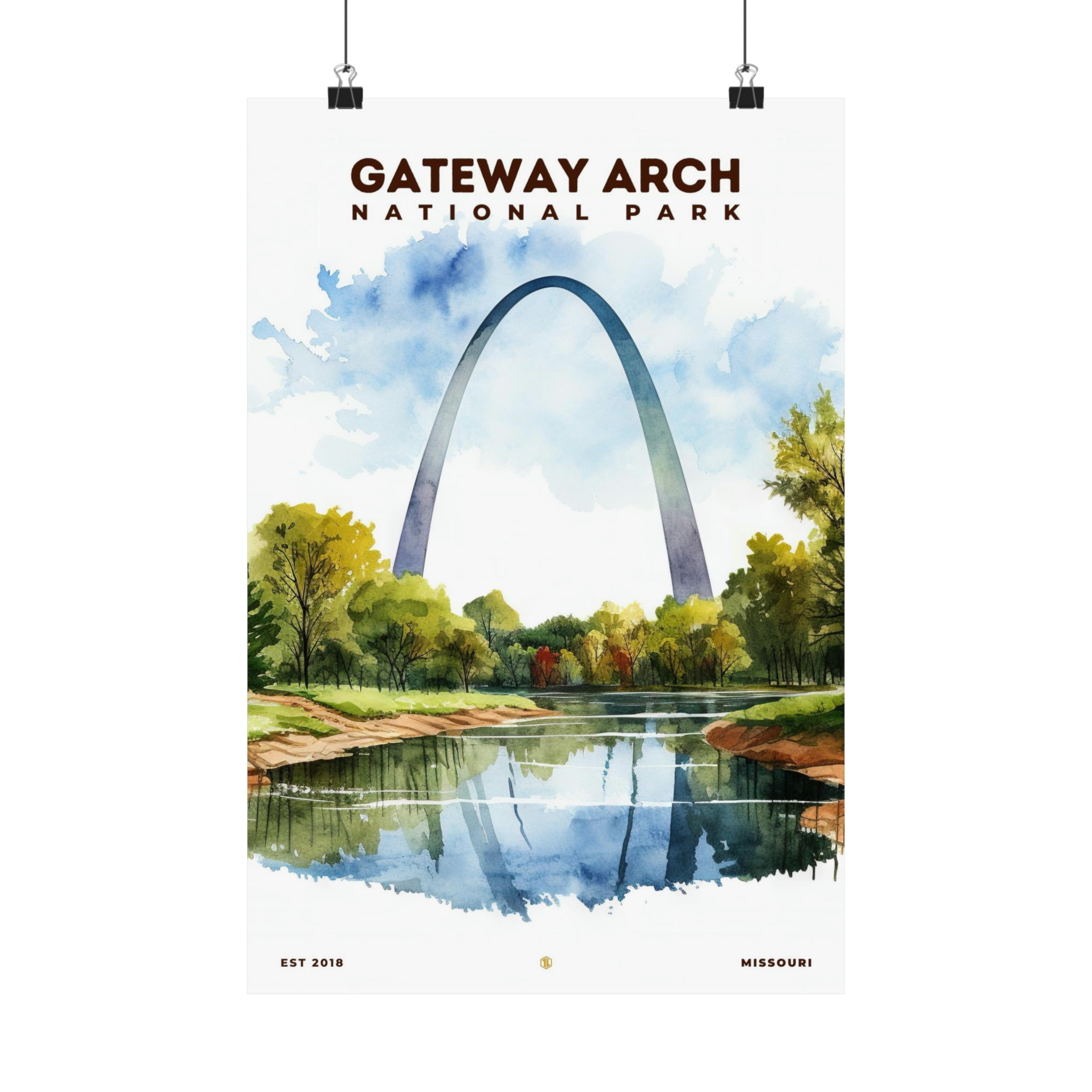 ELNEIT - Gateway Arch National Park Poster, Unframed Matte Paper, S08 ...