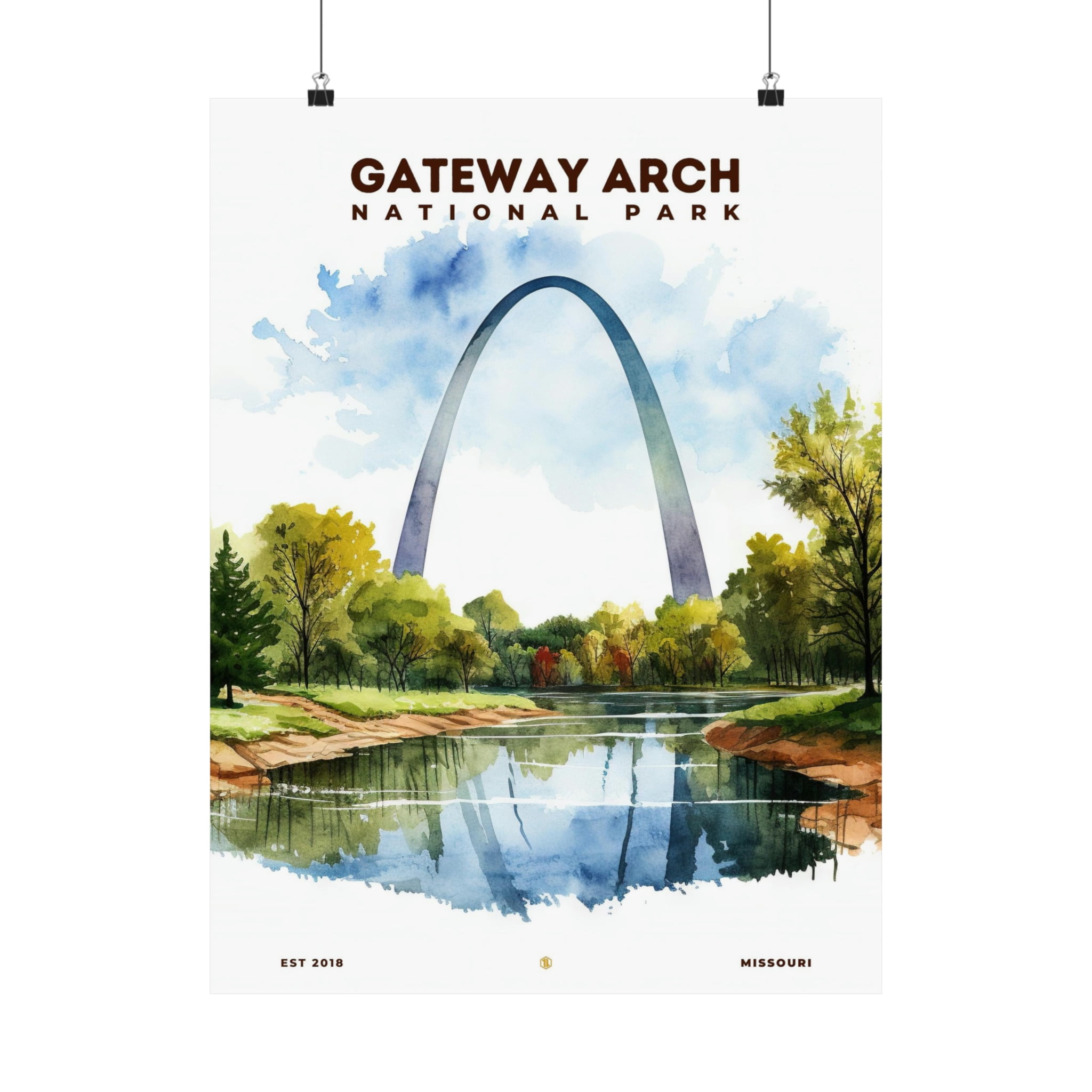ELNEIT - Gateway Arch National Park Poster, Unframed Matte Paper, S08 ...