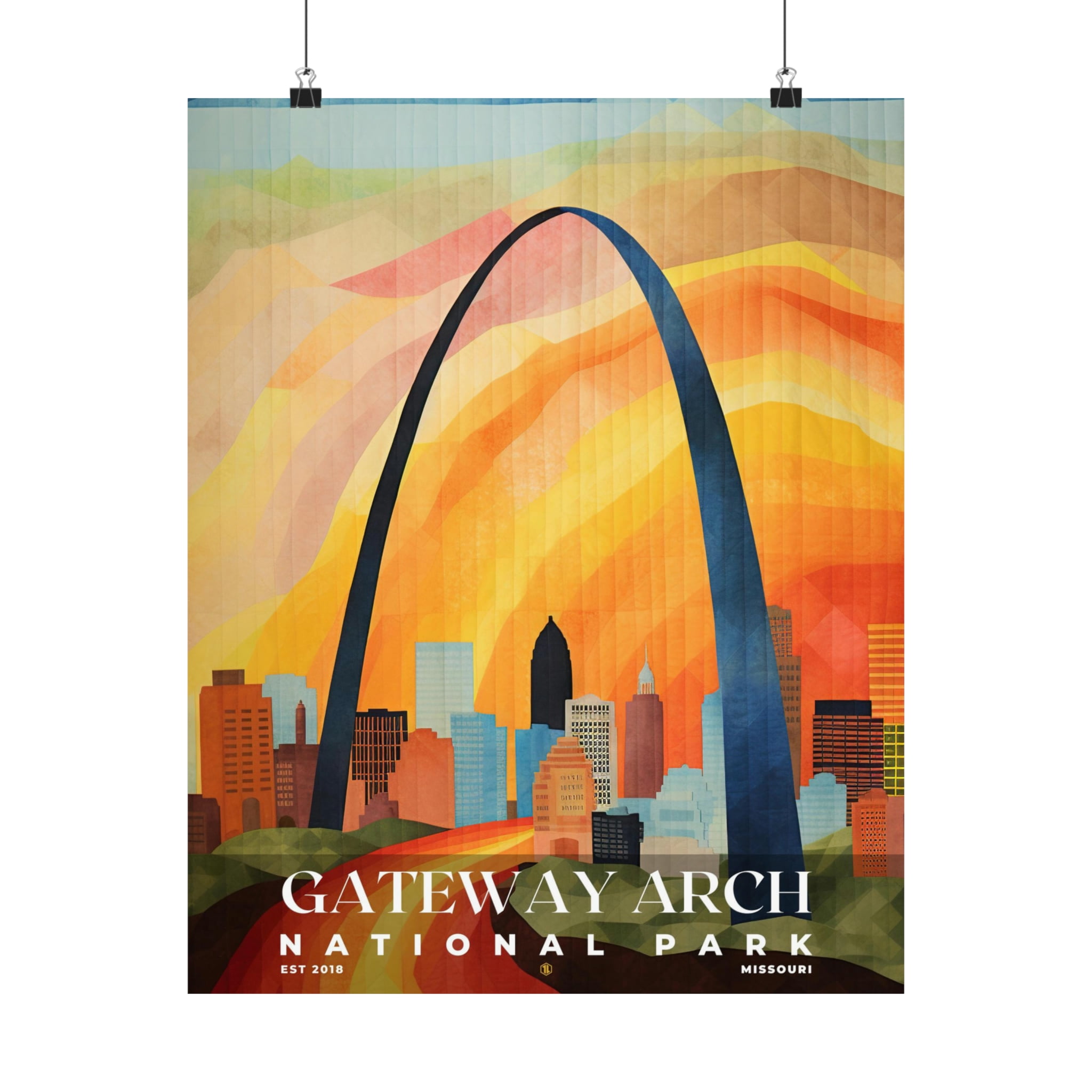 ELNEIT - Gateway Arch National Park Poster, Unframed Matte Paper, S09 ...