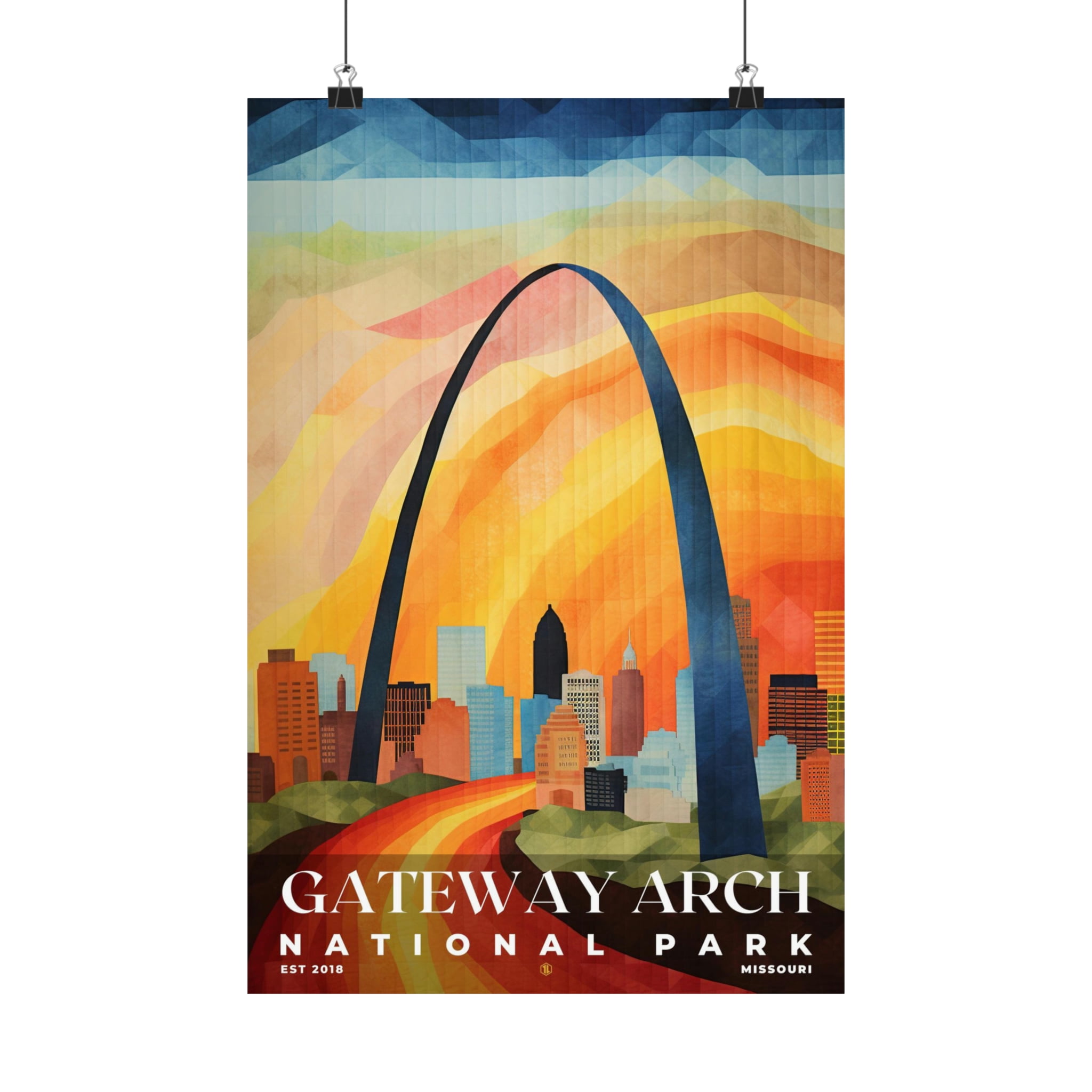 ELNEIT - Gateway Arch National Park Poster, Unframed Matte Paper, S09 ...