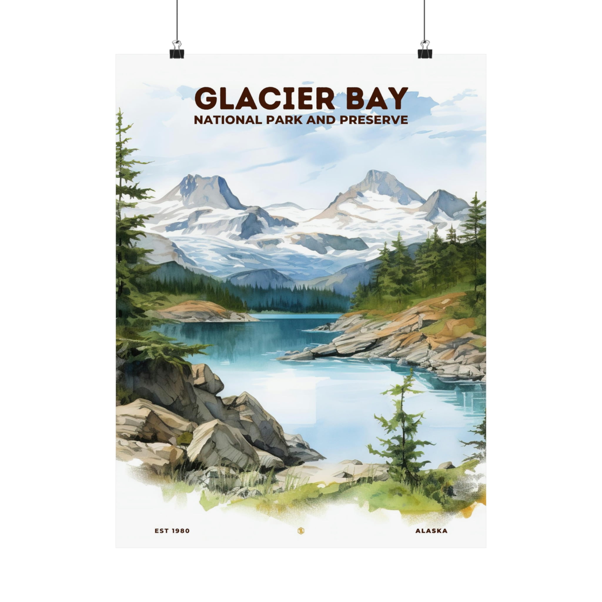 ELNEIT - Glacier Bay National Park Poster, Unframed Matte Paper, S08 ...