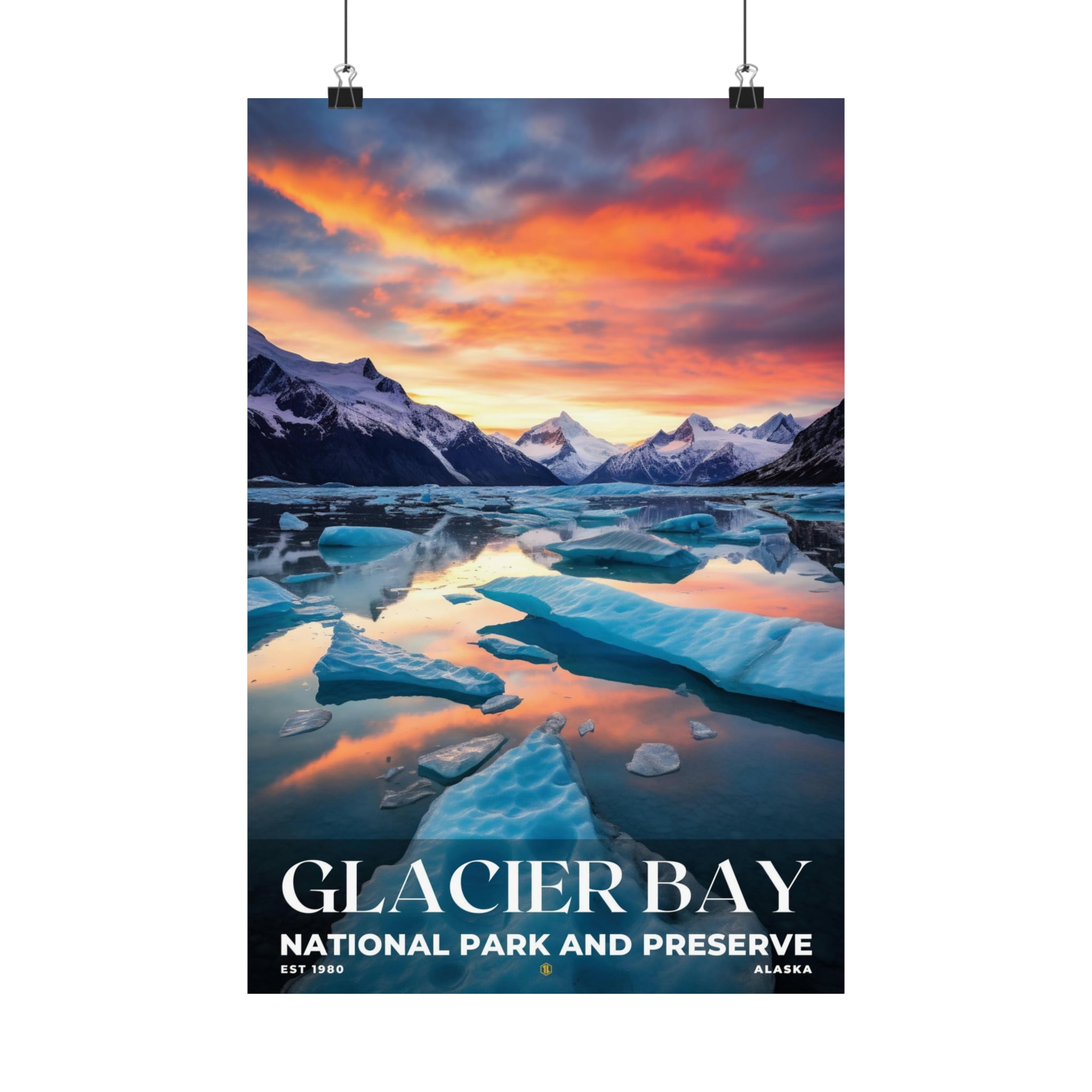 ELNEIT - Glacier Bay National Park Poster, Unframed Matte Paper, S10 ...