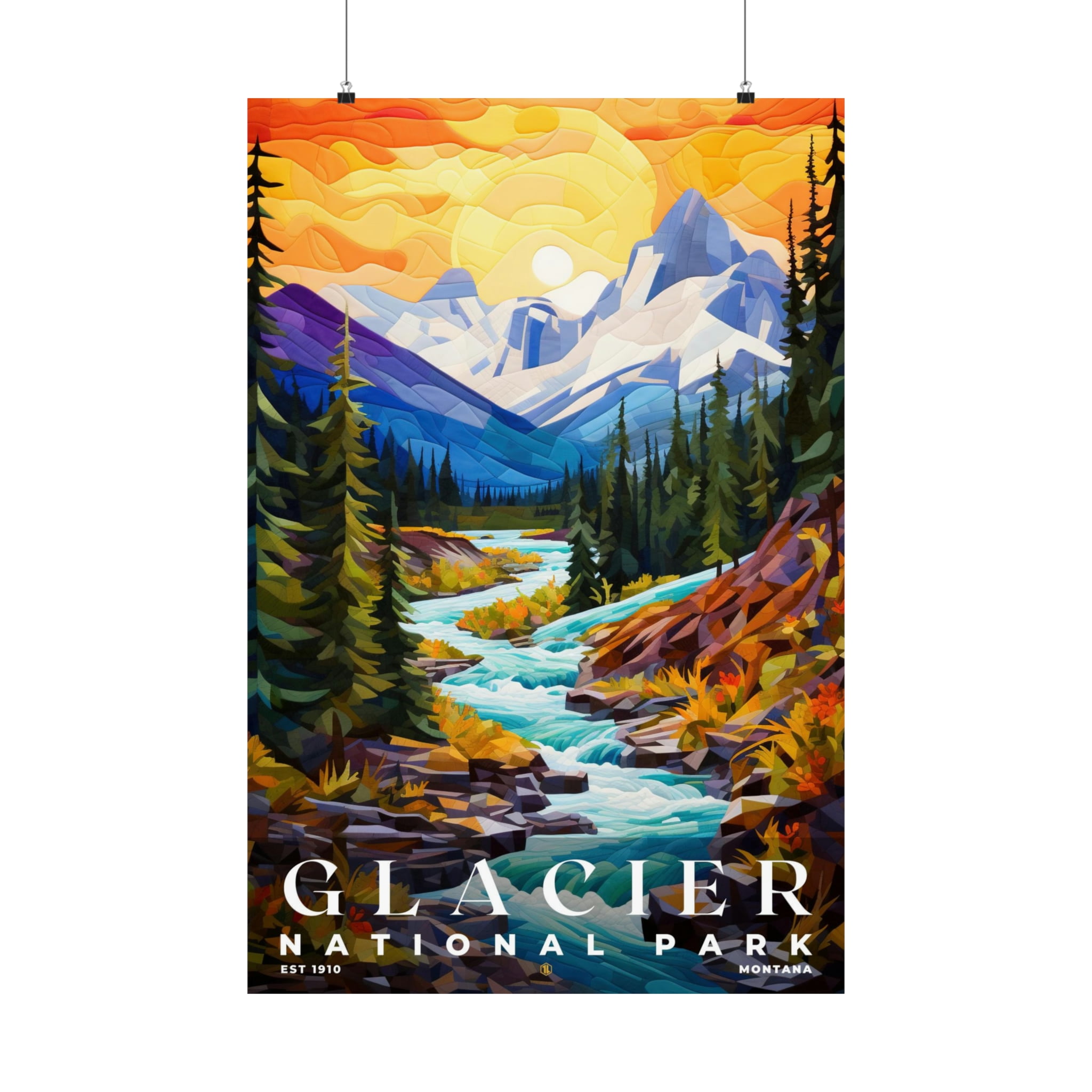 ELNEIT - Glacier National Park Poster, Unframed Matte Paper, S09 ...