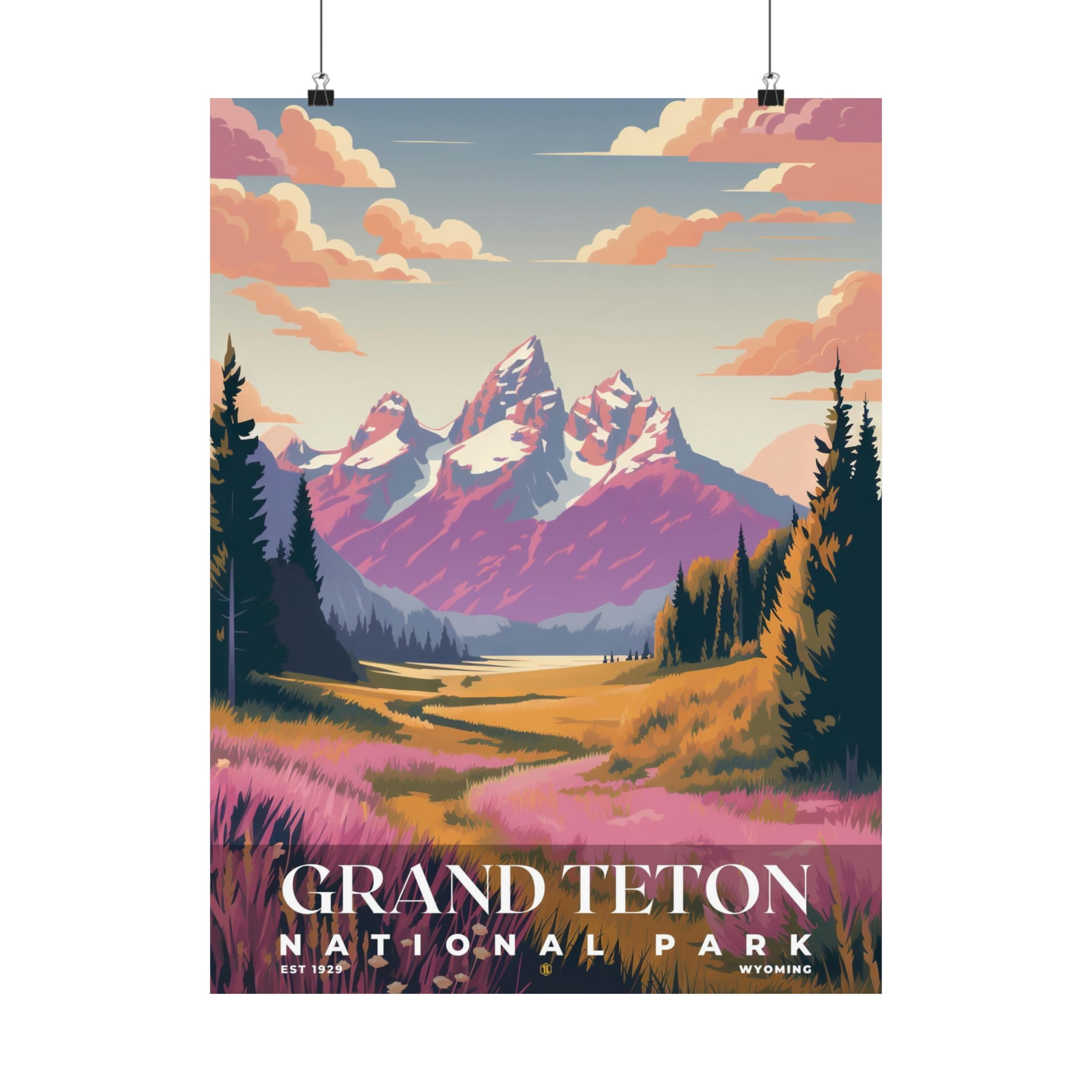 ELNEIT - Grand Teton National Park Poster, Unframed Matte Paper, S05 - Walmart.com