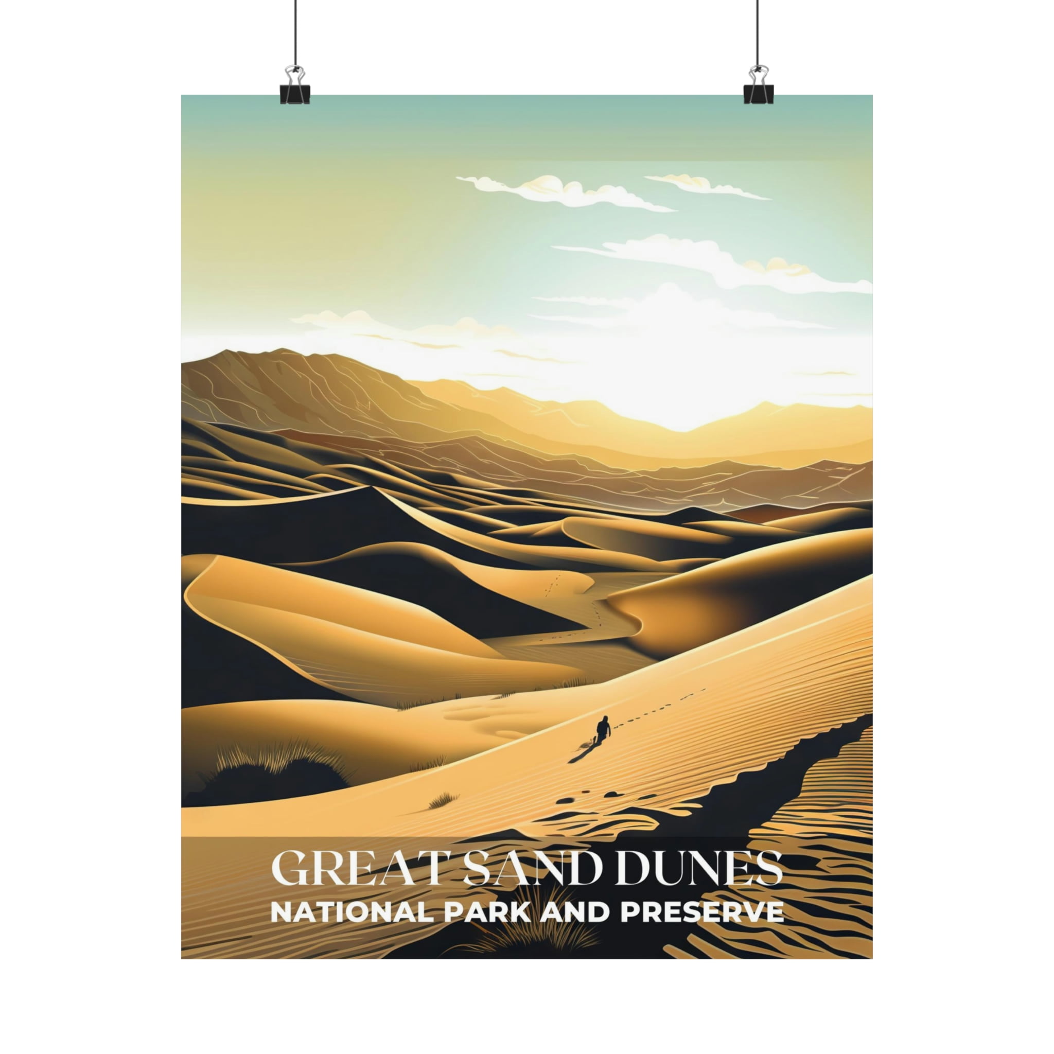 ELNEIT - Great Sand Dunes National Park Poster, Unframed Matte Paper ...