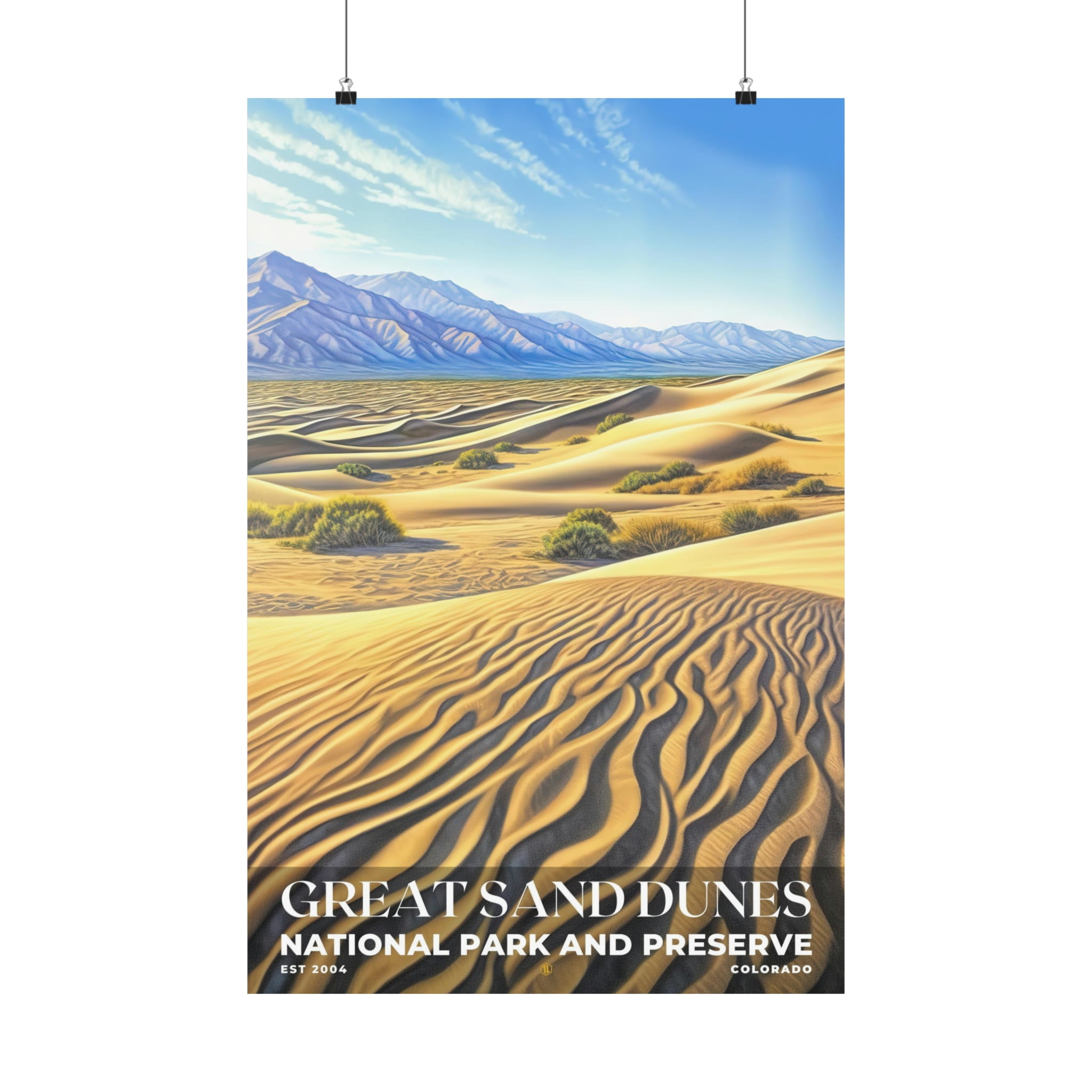 ELNEIT - Great Sand Dunes National Park Poster, Unframed Matte Paper ...