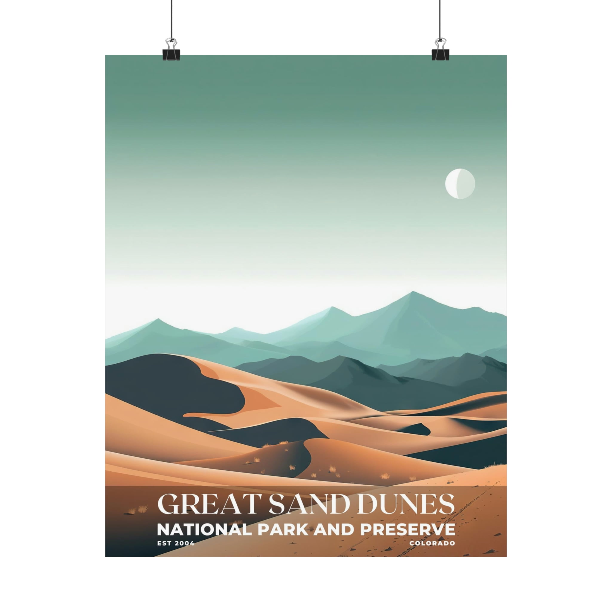 ELNEIT - Great Sand Dunes National Park Poster, Unframed Matte Paper ...