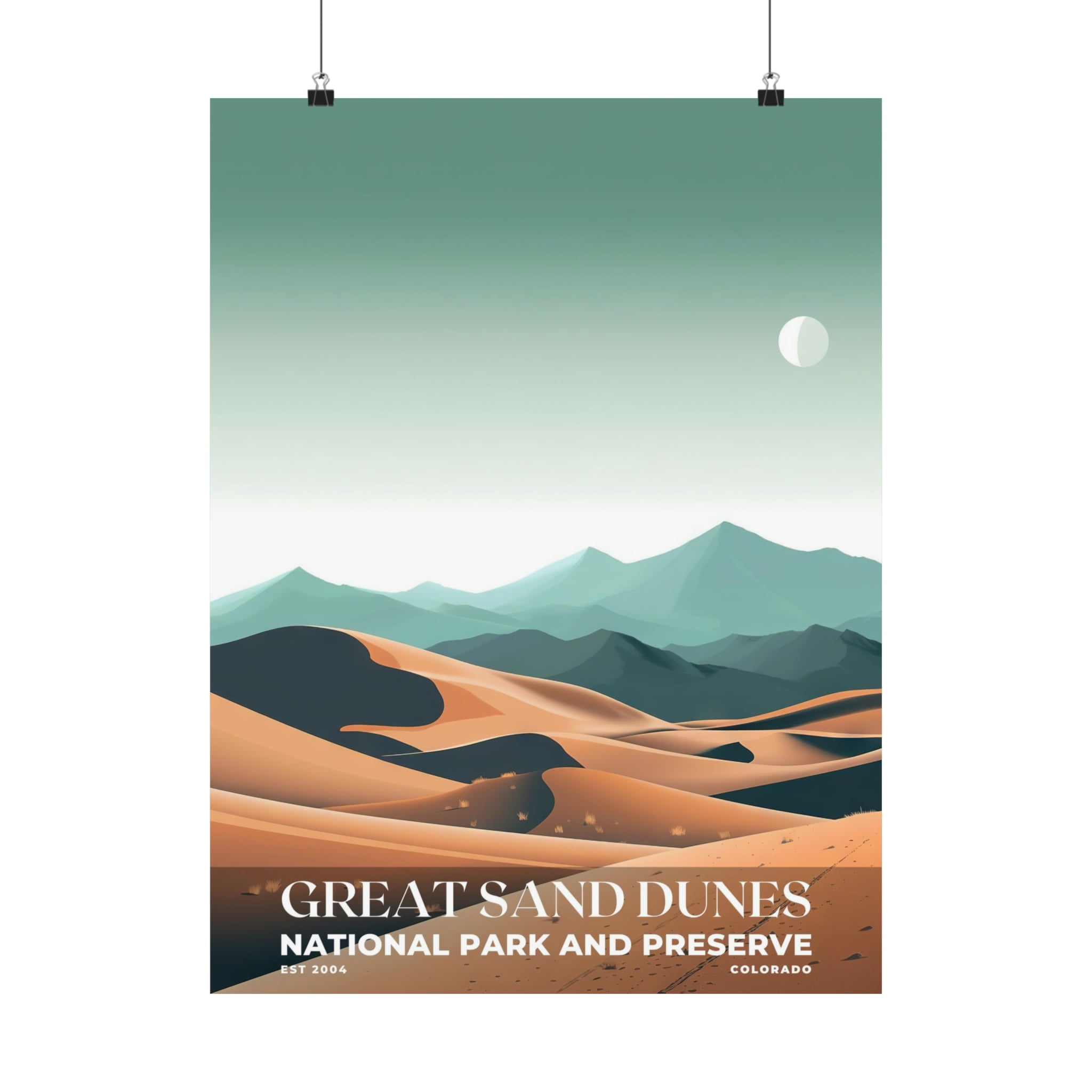 ELNEIT - Great Sand Dunes National Park Poster, Unframed Matte Paper ...