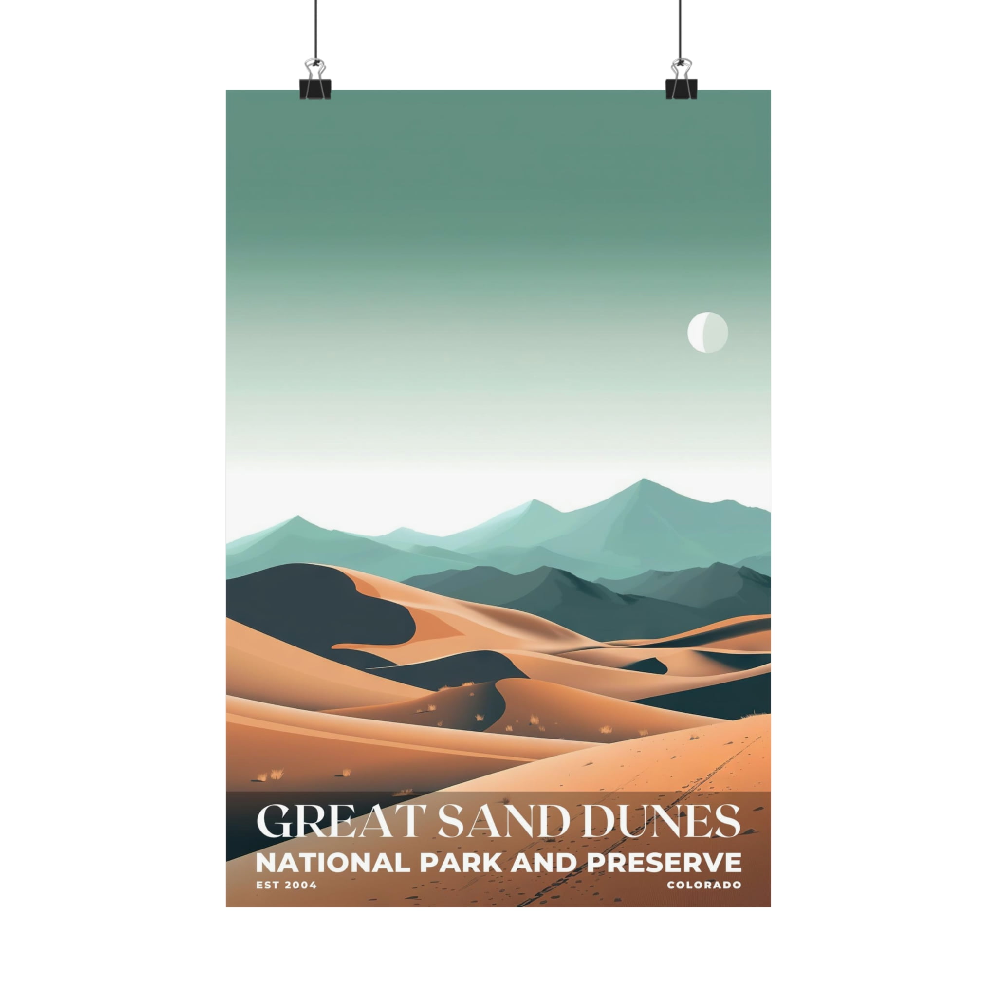 ELNEIT - Great Sand Dunes National Park Poster, Unframed Matte Paper ...