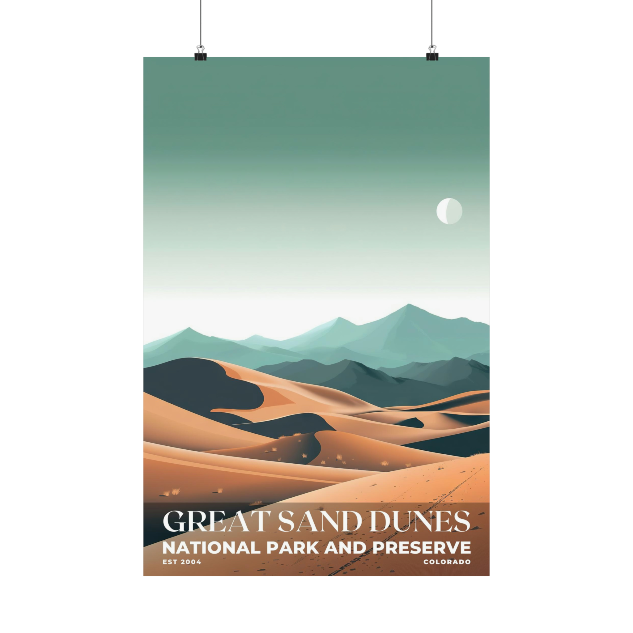 ELNEIT - Great Sand Dunes National Park Poster, Unframed Matte Paper ...