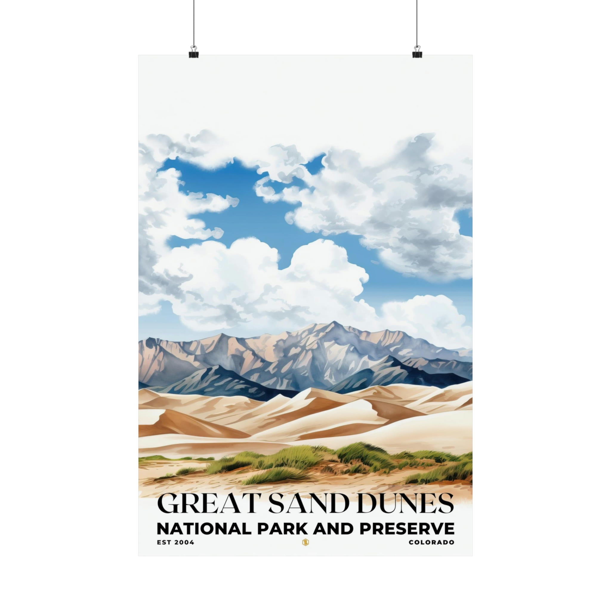 ELNEIT - Great Sand Dunes National Park Poster, Unframed Matte Paper ...