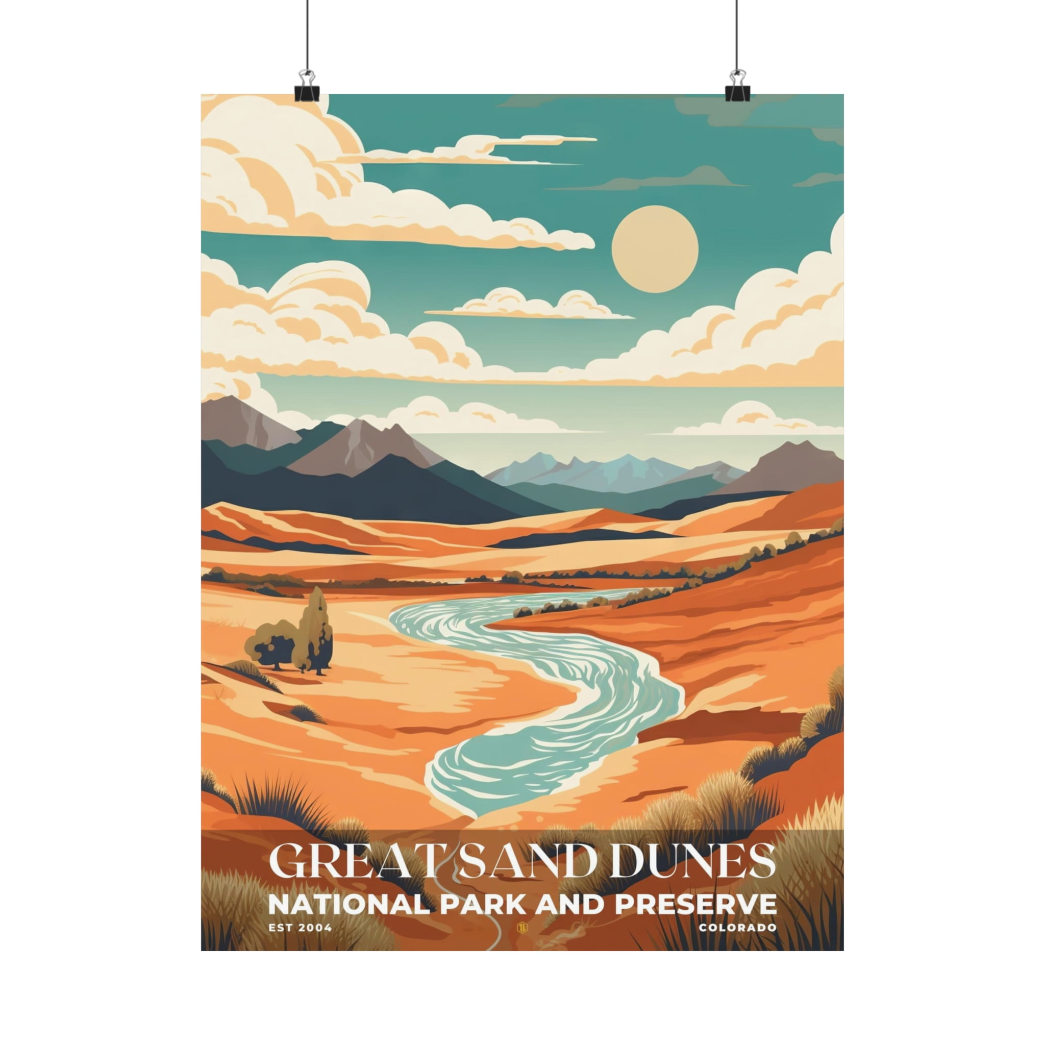 ELNEIT - Great Sand Dunes National Park Poster, Unframed Matte Paper ...