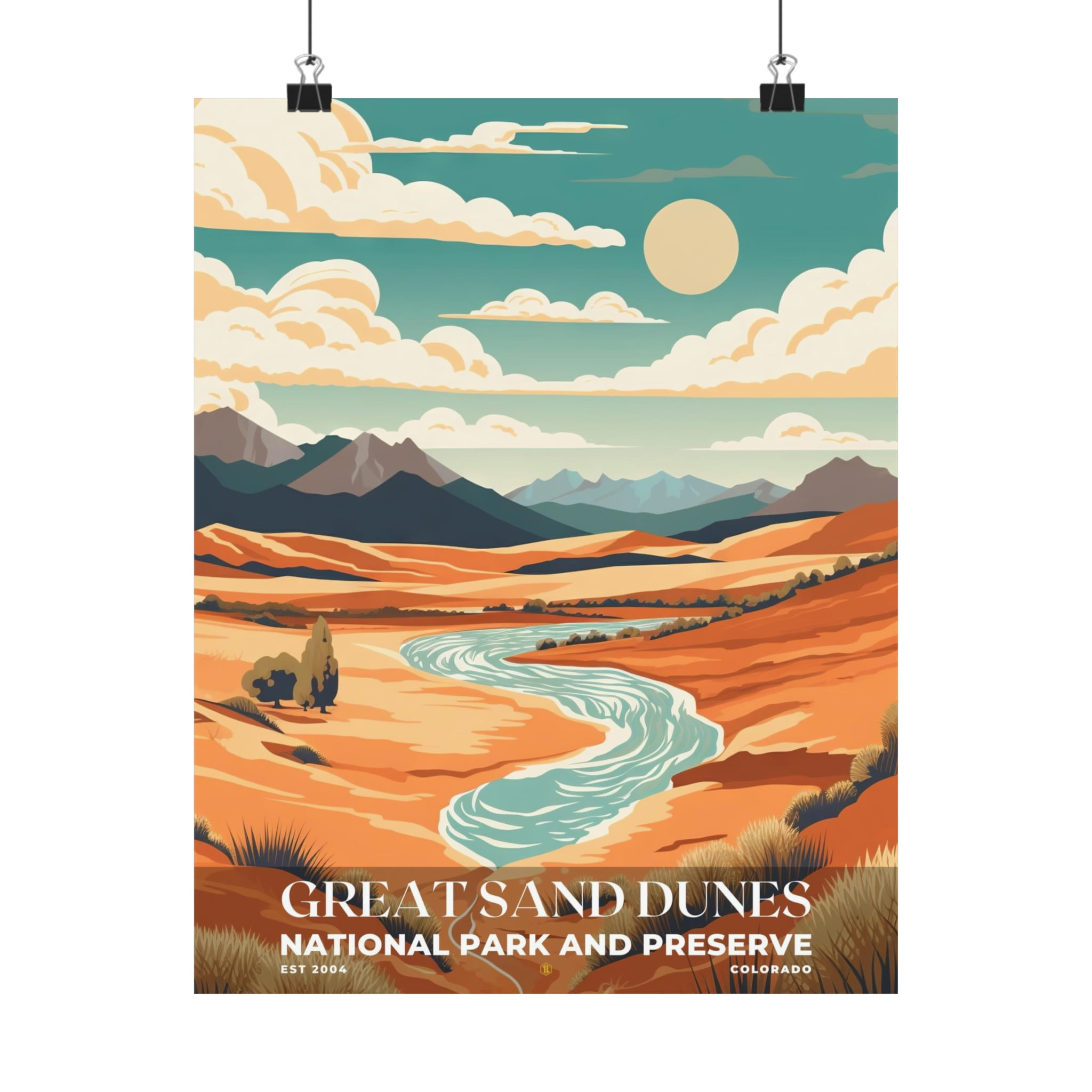 ELNEIT - Great Sand Dunes National Park Poster, Unframed Matte Paper ...