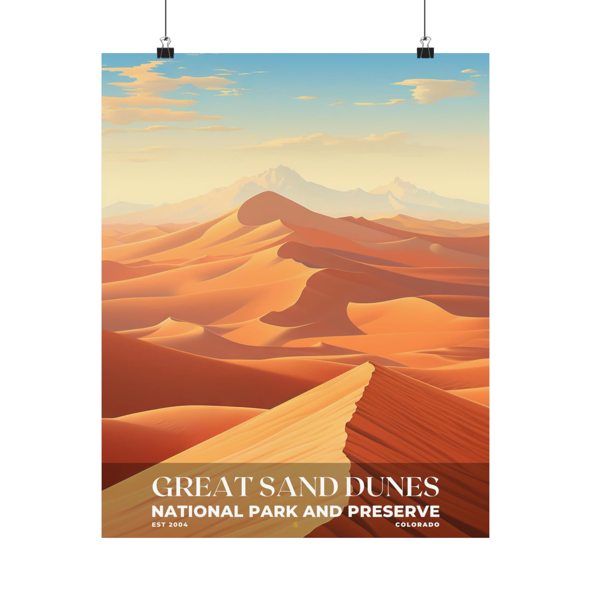 ELNEIT - Great Sand Dunes National Park Poster, Unframed Matte Paper ...