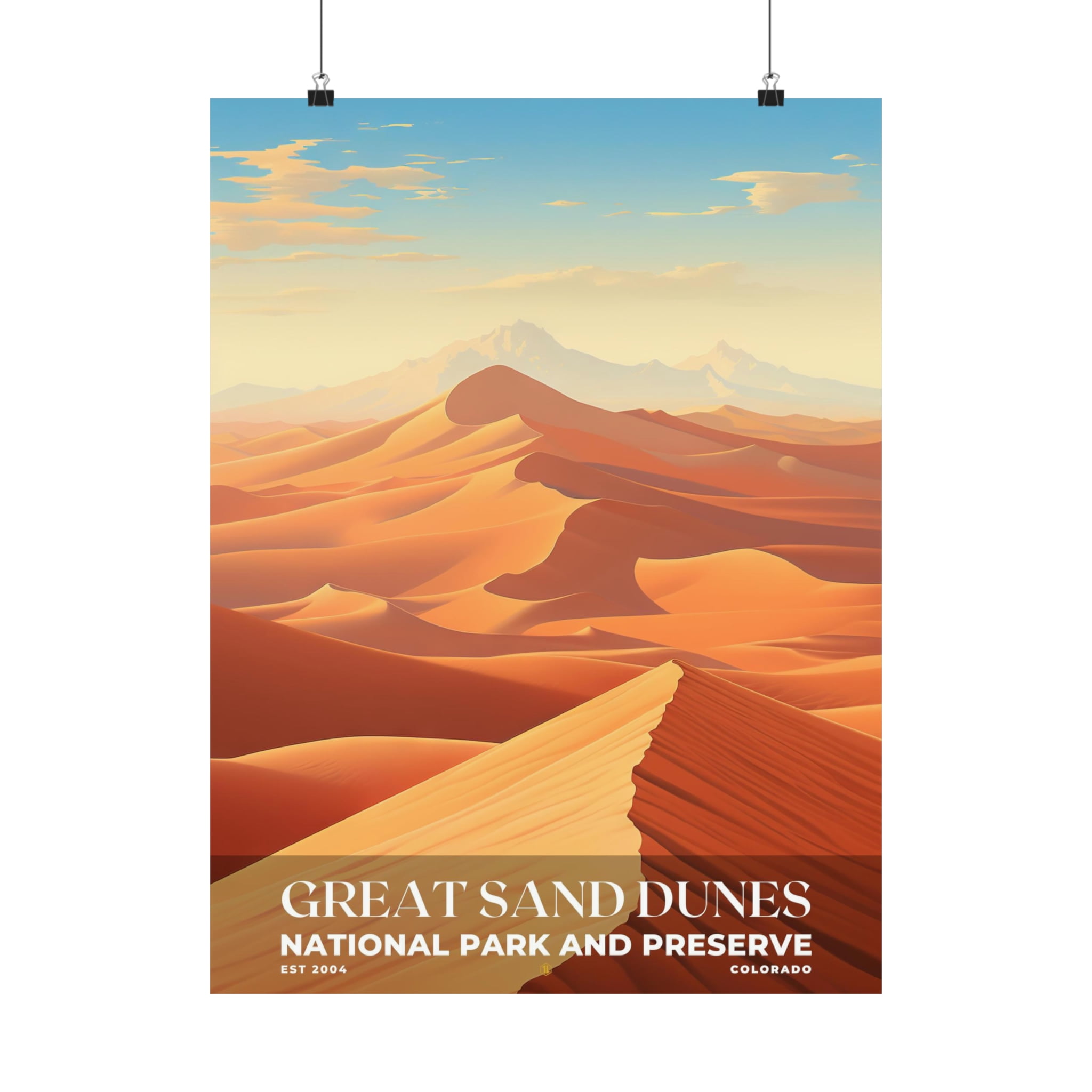 ELNEIT - Great Sand Dunes National Park Poster, Unframed Matte Paper ...