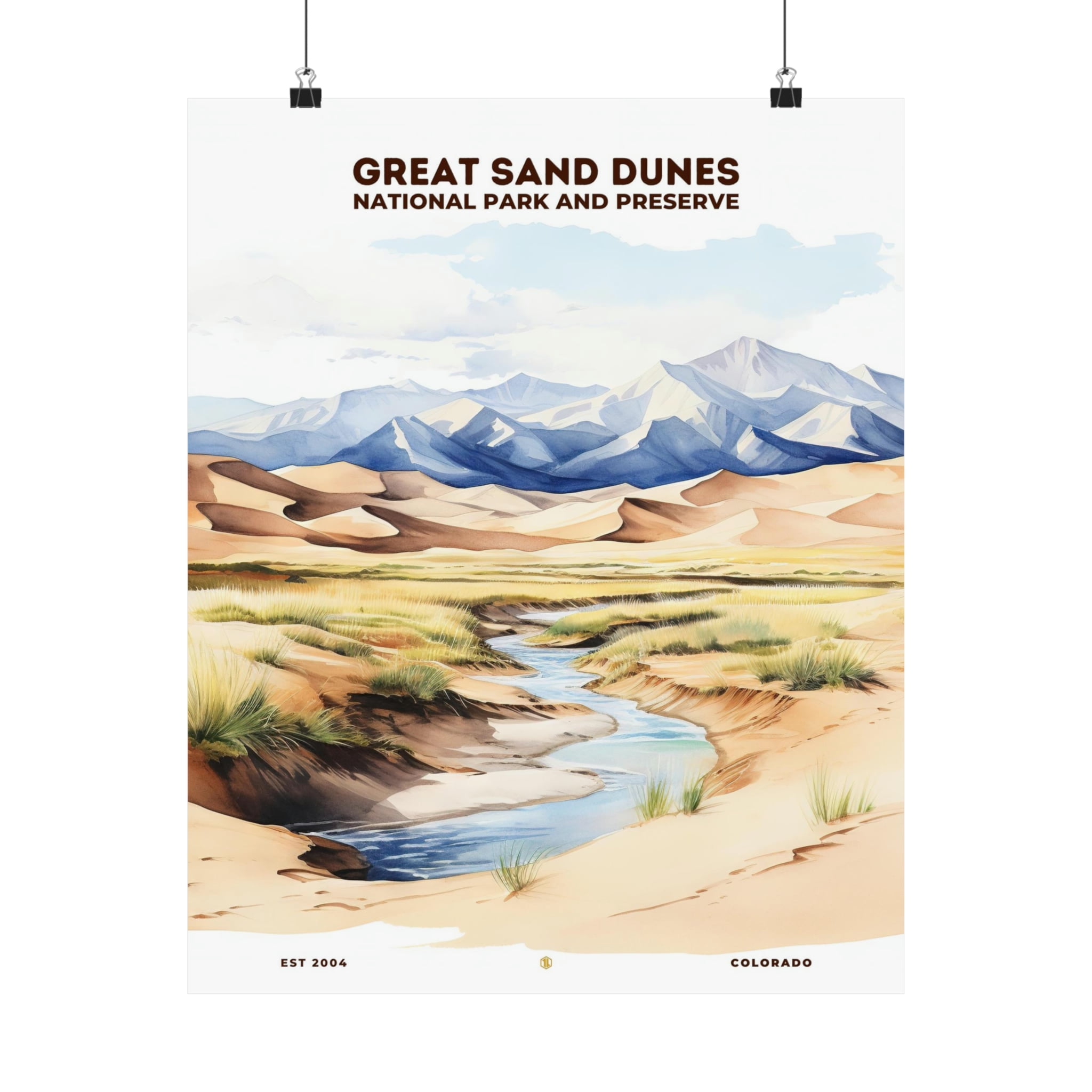 ELNEIT - Great Sand Dunes National Park Poster, Unframed Matte Paper ...