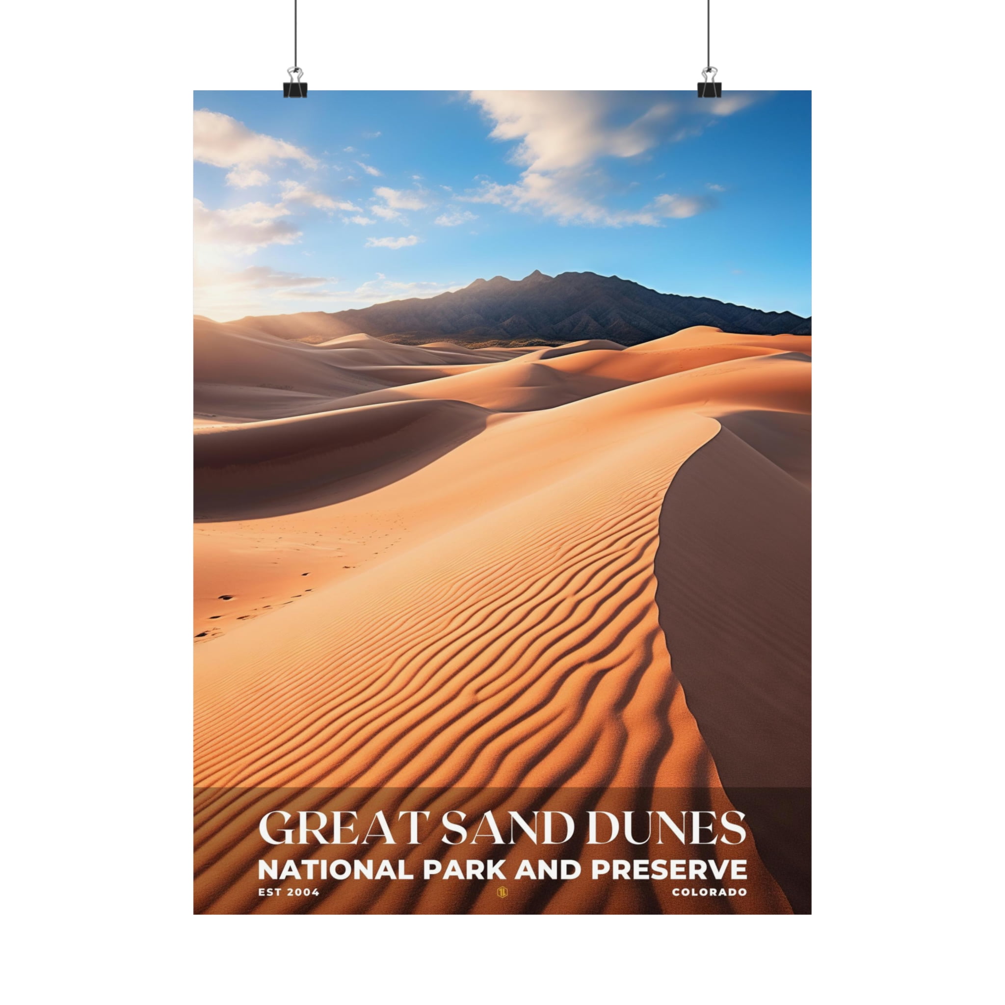 ELNEIT - Great Sand Dunes National Park Poster, Unframed Matte Paper ...