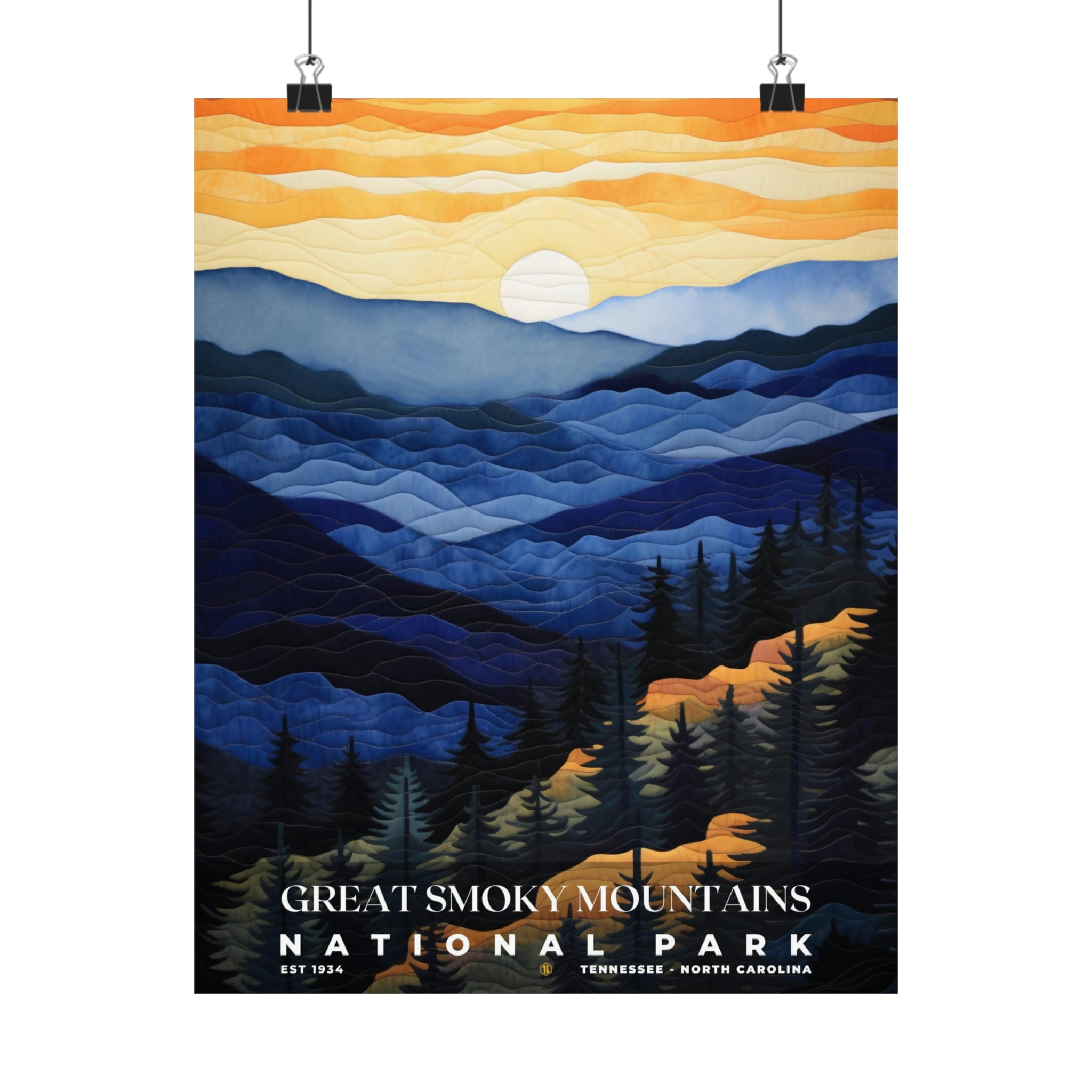 ELNEIT - Great Smoky Mountains National Park Poster, Unframed Matte ...
