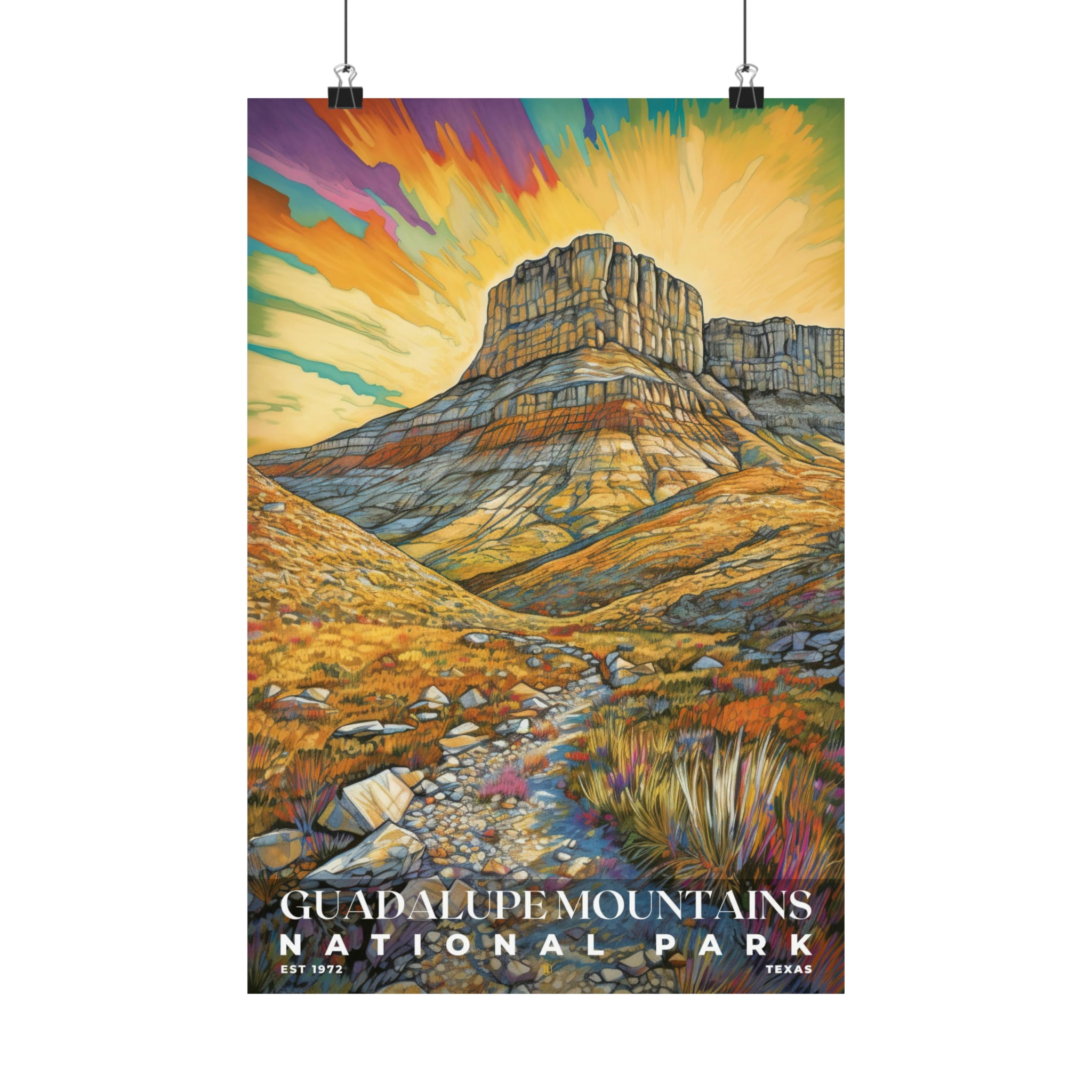ELNEIT - Guadalupe Mountains National Park Poster, Unframed Matte, S02 ...