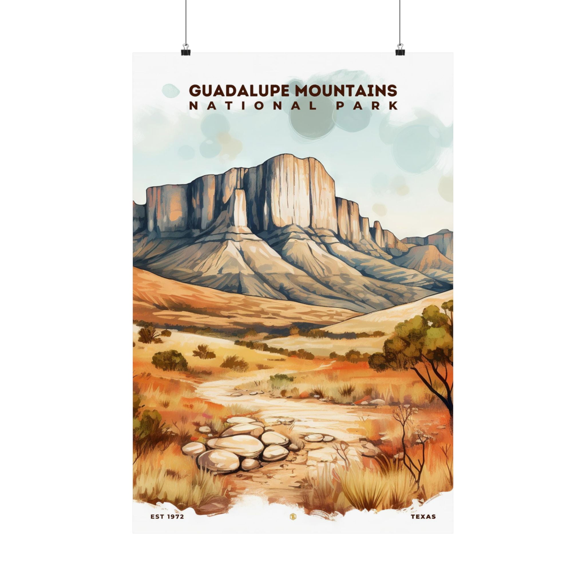 ELNEIT - Guadalupe Mountains National Park Poster, Unframed Matte, S08 ...