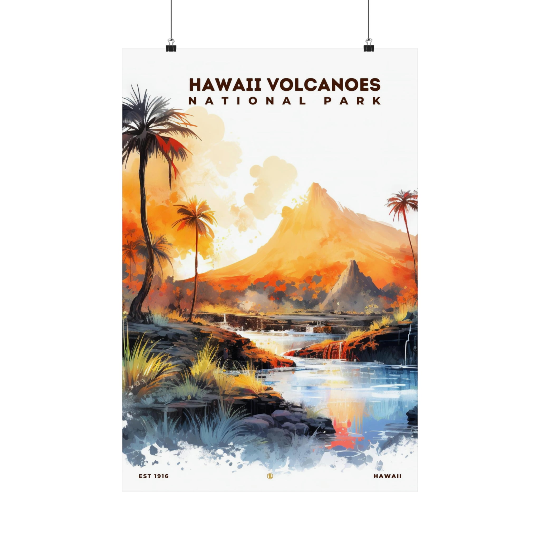 ELNEIT - Hawaii Volcanoes National Park Poster, Unframed Matte Paper, S08 - Walmart.com