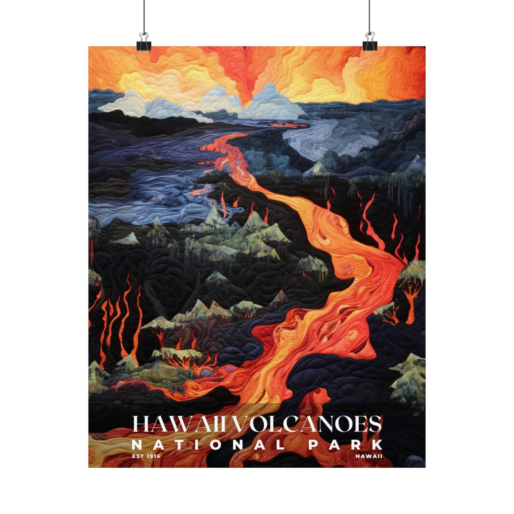 ELNEIT - Hawaii Volcanoes National Park Poster, Unframed Matte Paper, S09 - Walmart.com