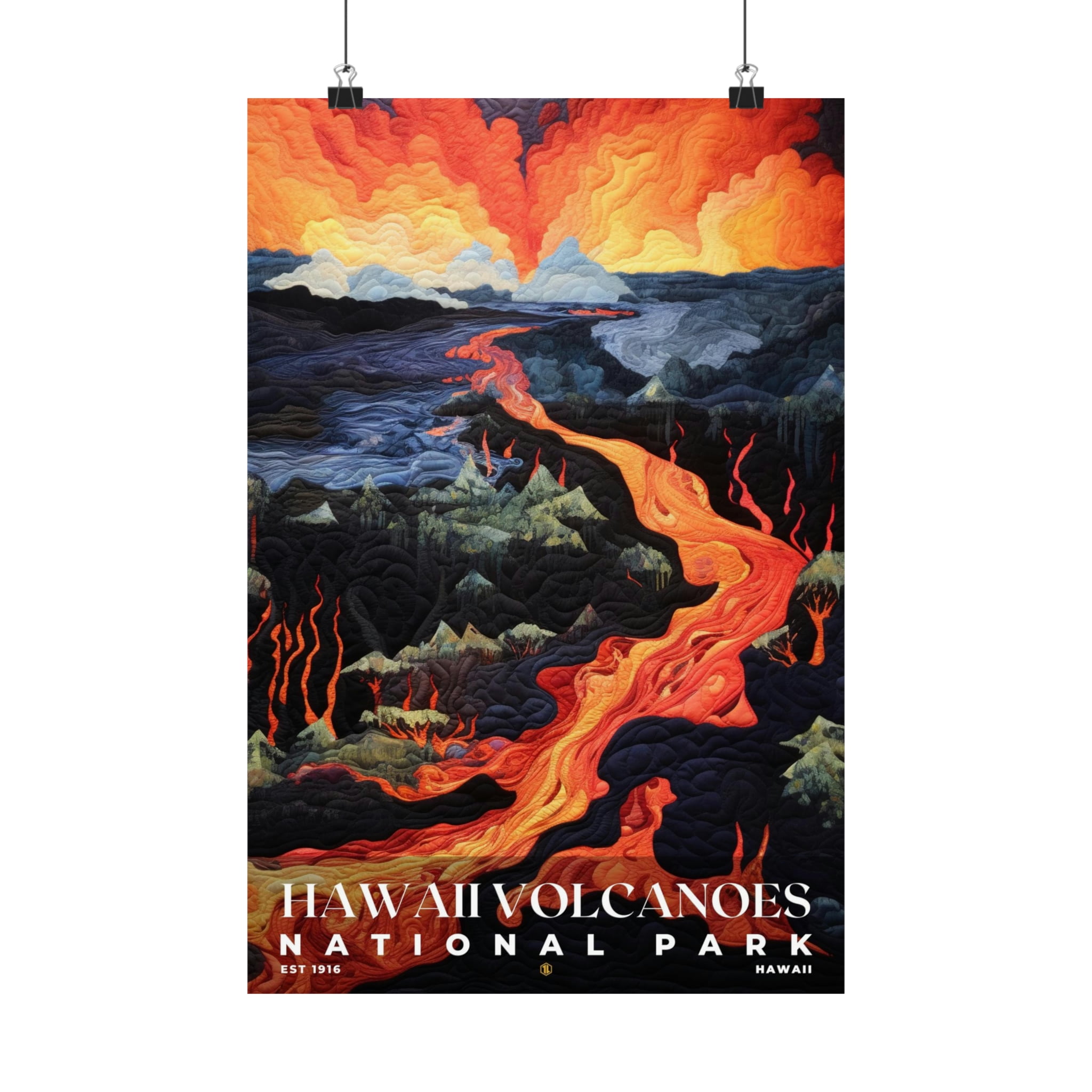 ELNEIT - Hawaii Volcanoes National Park Poster, Unframed Matte Paper ...