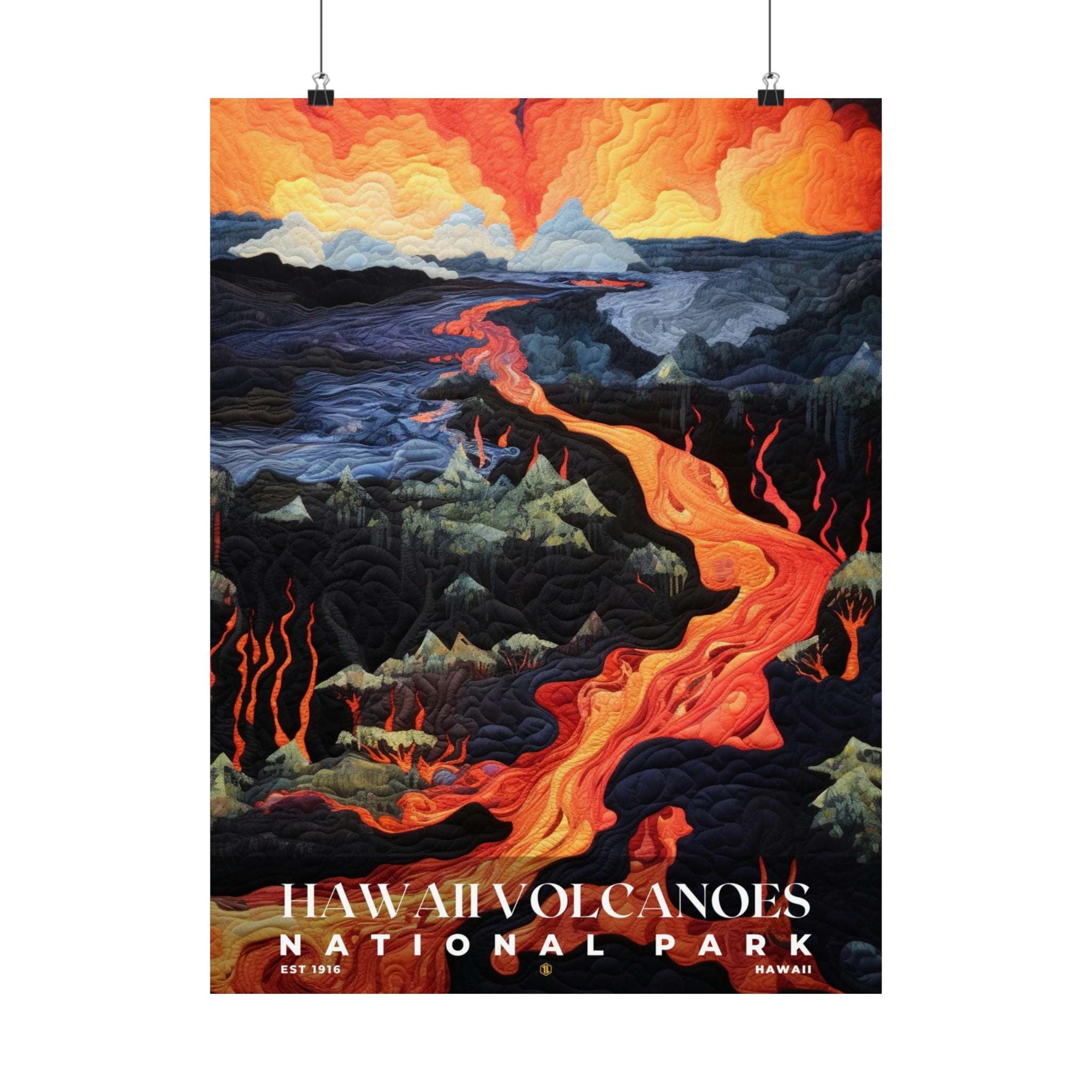 ELNEIT - Hawaii Volcanoes National Park Poster, Unframed Matte Paper ...