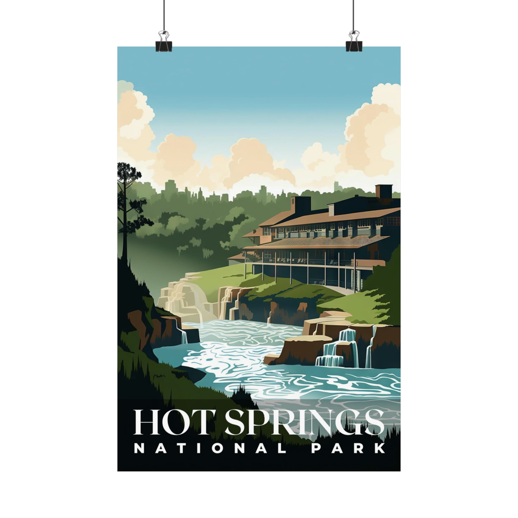 ELNEIT - Hot Springs National Park Poster, Unframed Matte Paper, S01 ...