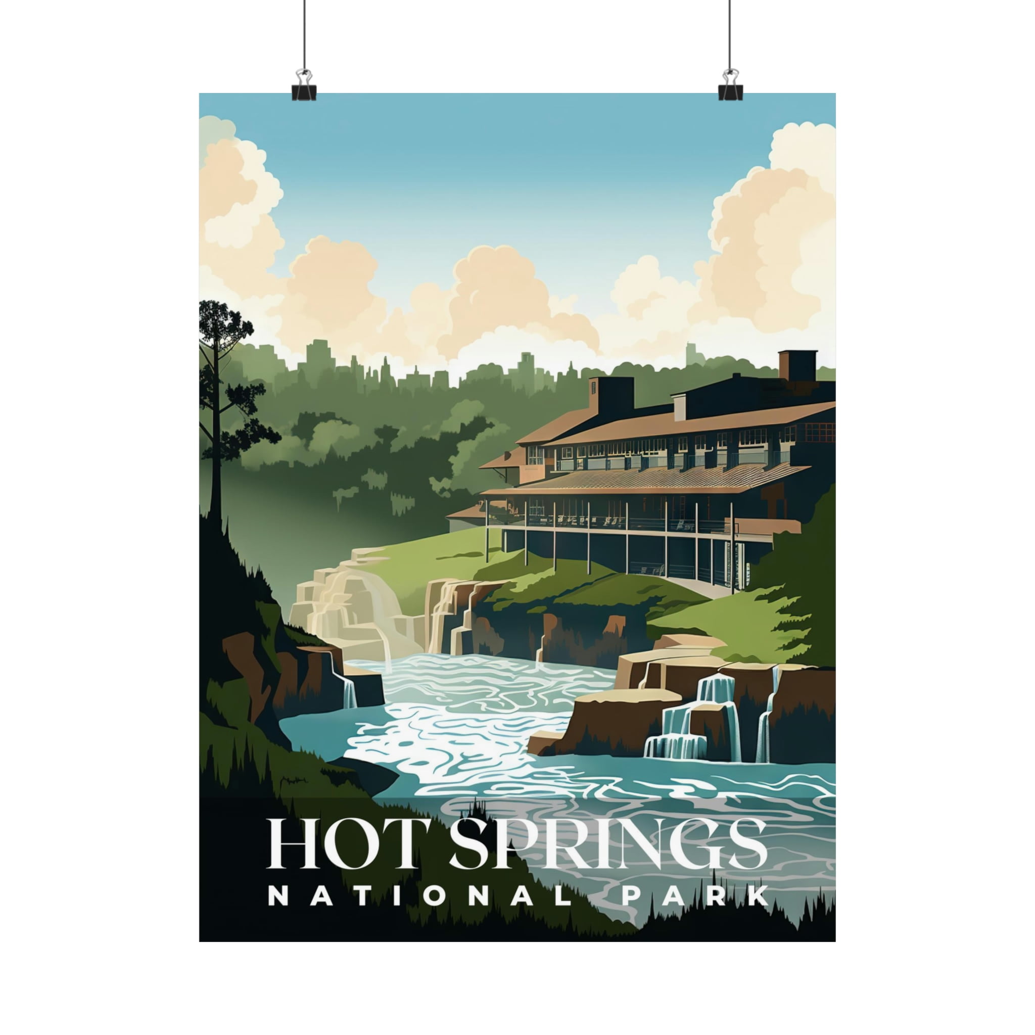 ELNEIT - Hot Springs National Park Poster, Unframed Matte Paper, S01 ...