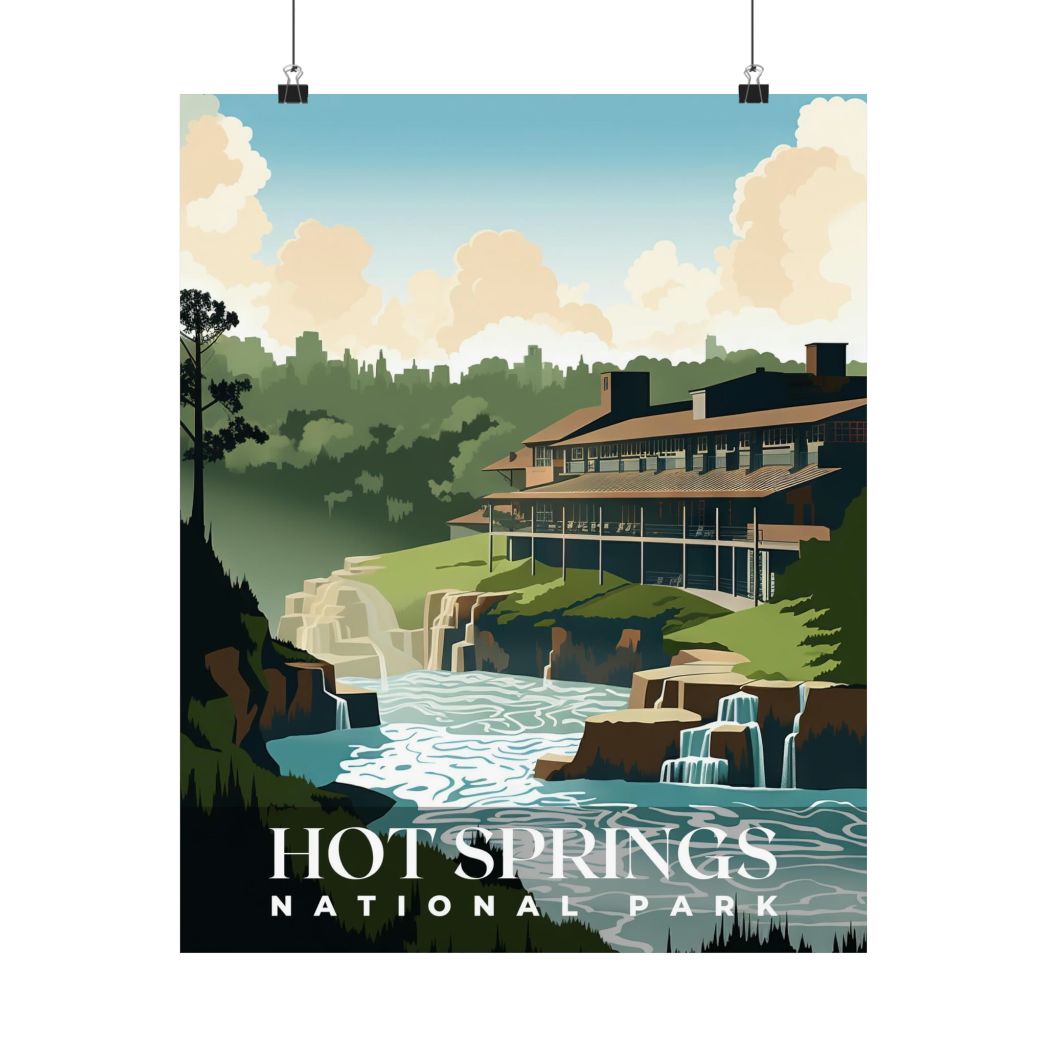 ELNEIT - Hot Springs National Park Poster, Unframed Matte Paper, S01 ...