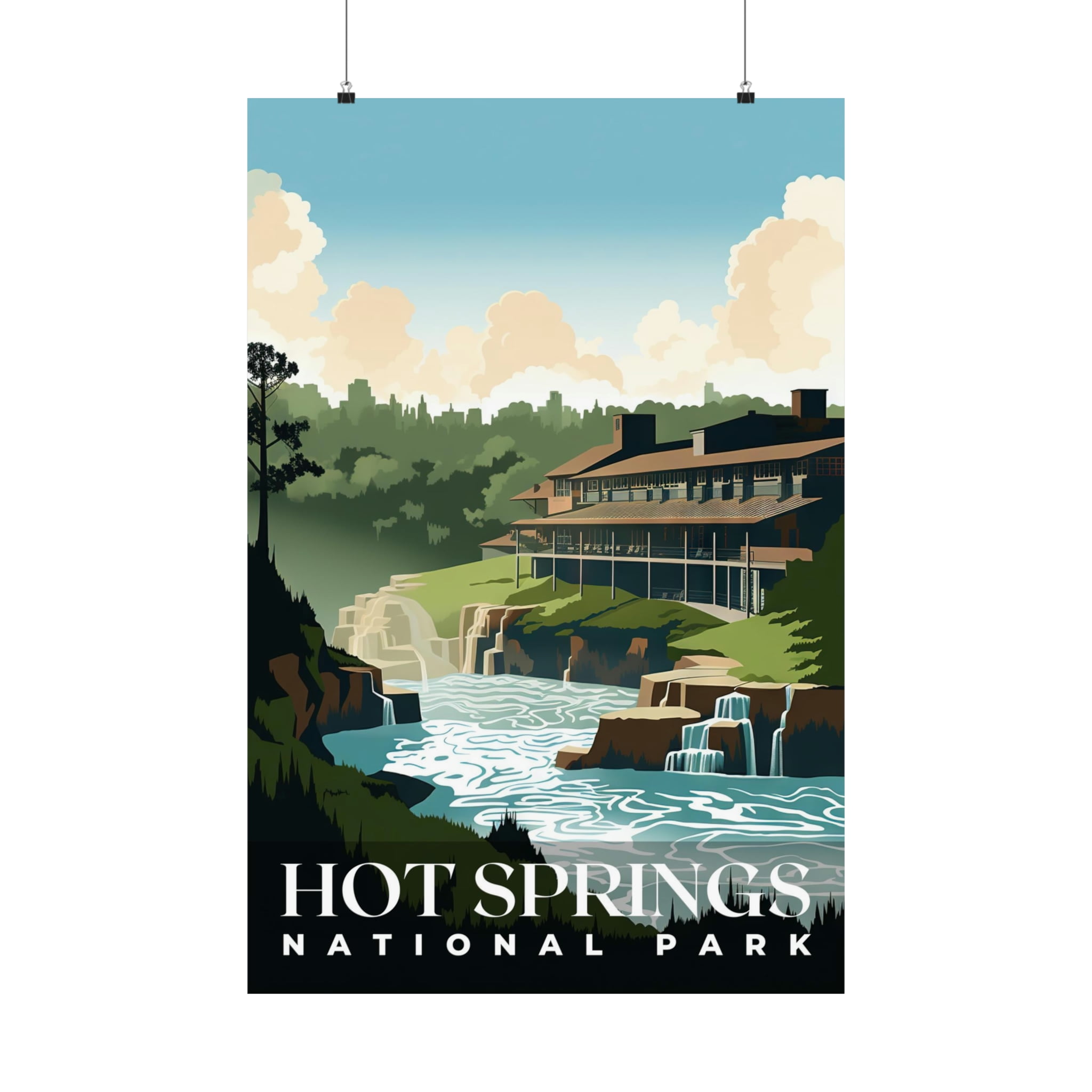 ELNEIT - Hot Springs National Park Poster, Unframed Matte Paper, S01 ...