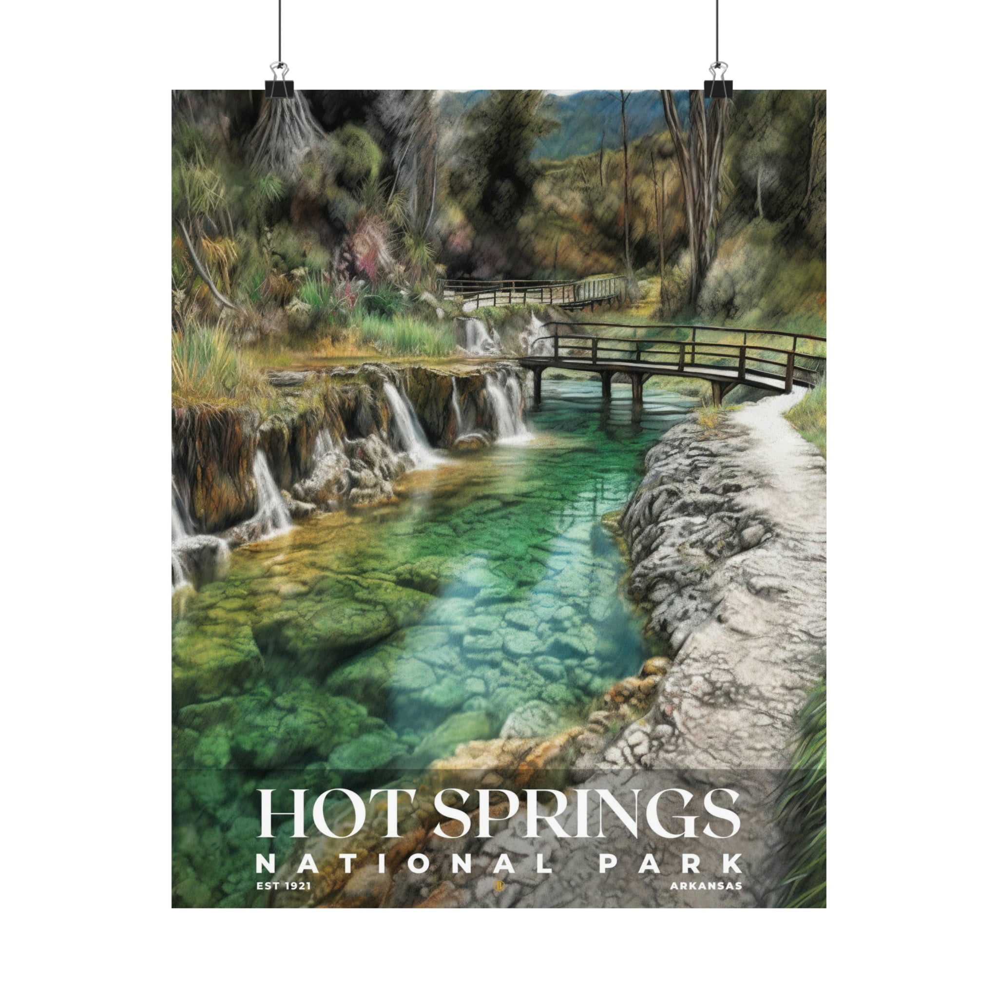 ELNEIT - Hot Springs National Park Poster, Unframed Matte Paper, S02 ...