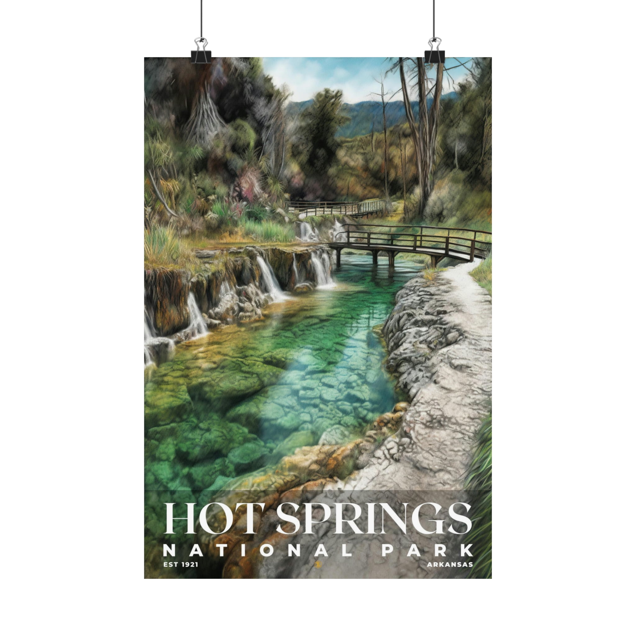 ELNEIT - Hot Springs National Park Poster, Unframed Matte Paper, S02 ...