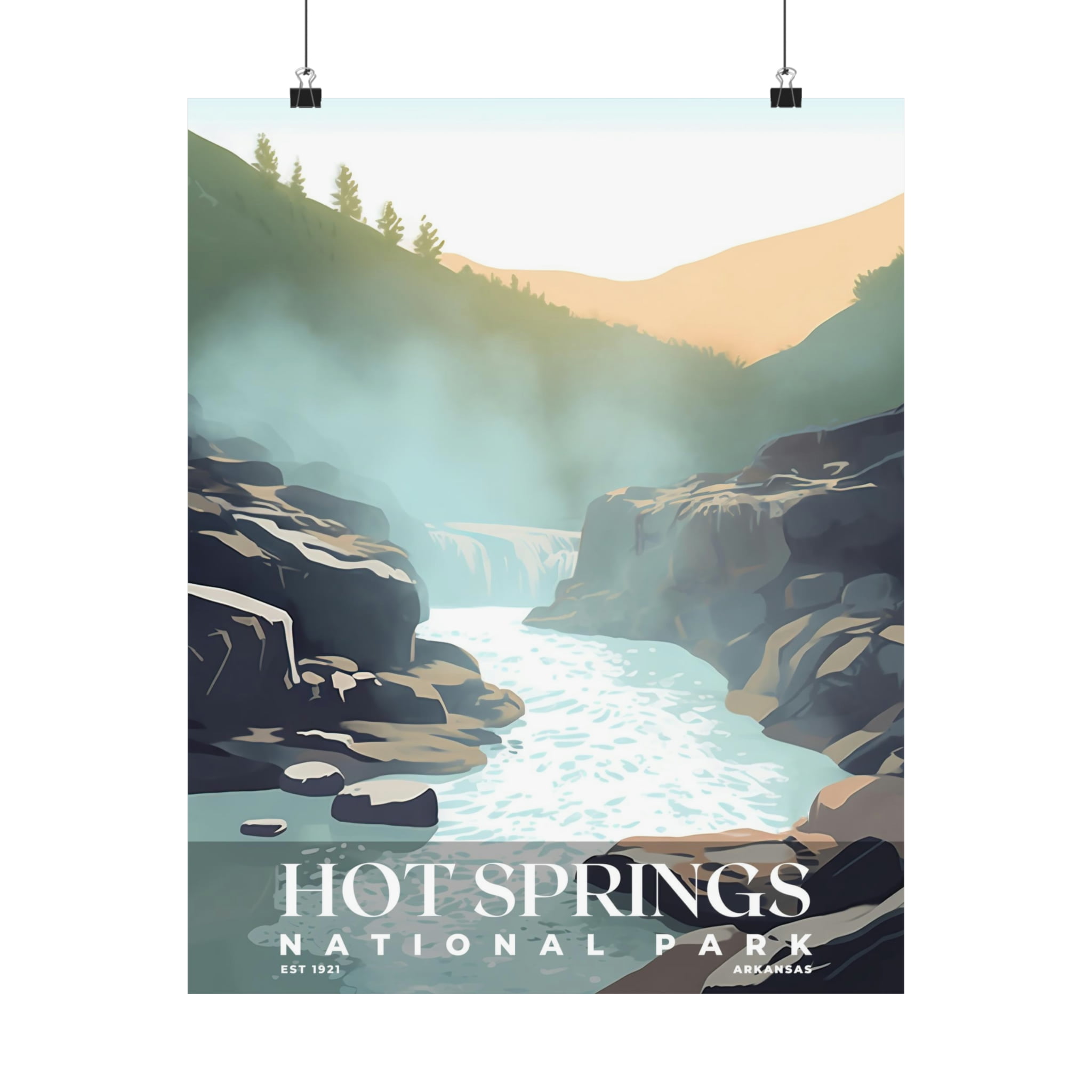 ELNEIT - Hot Springs National Park Poster, Unframed Matte Paper, S03 ...