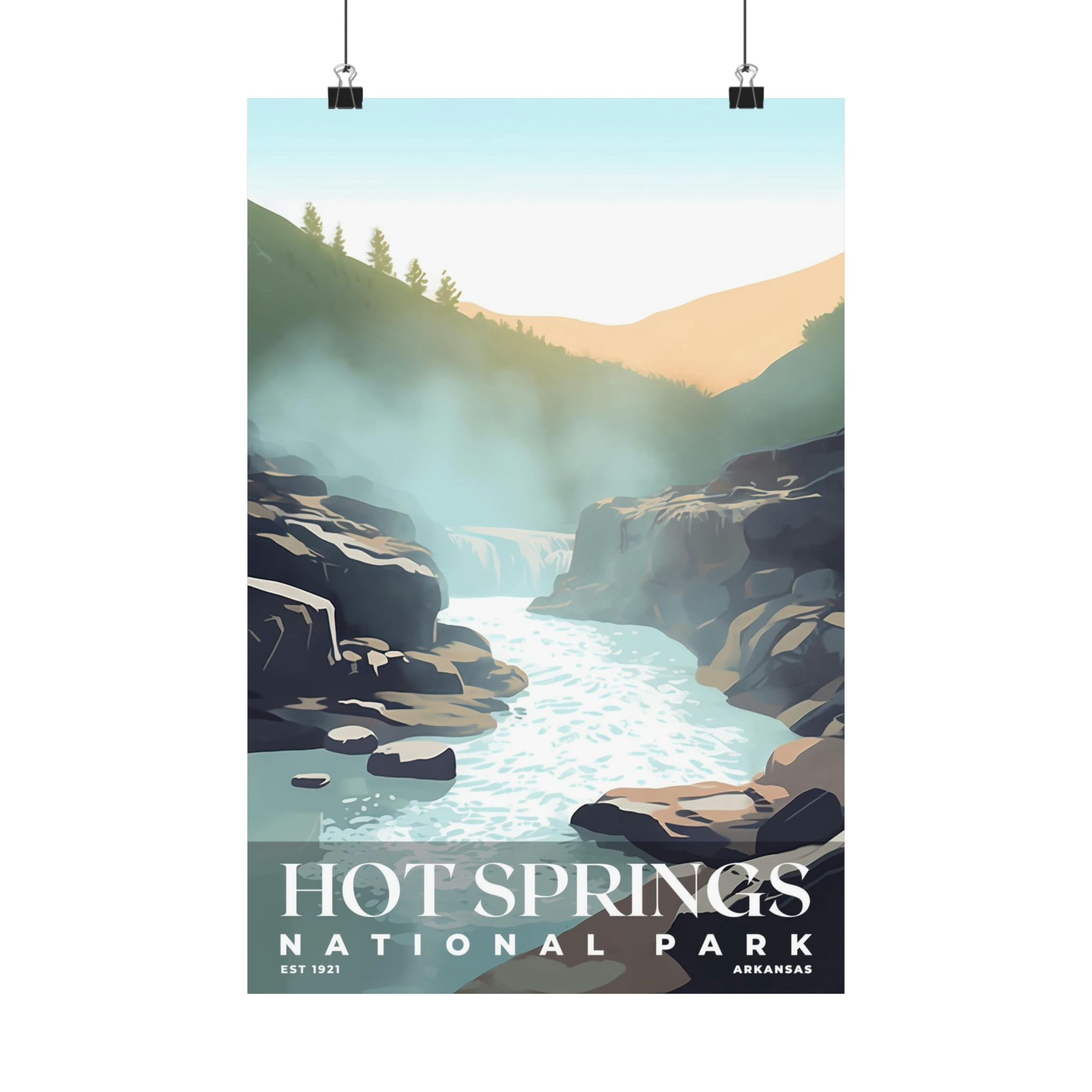 ELNEIT - Hot Springs National Park Poster, Unframed Matte Paper, S03 ...