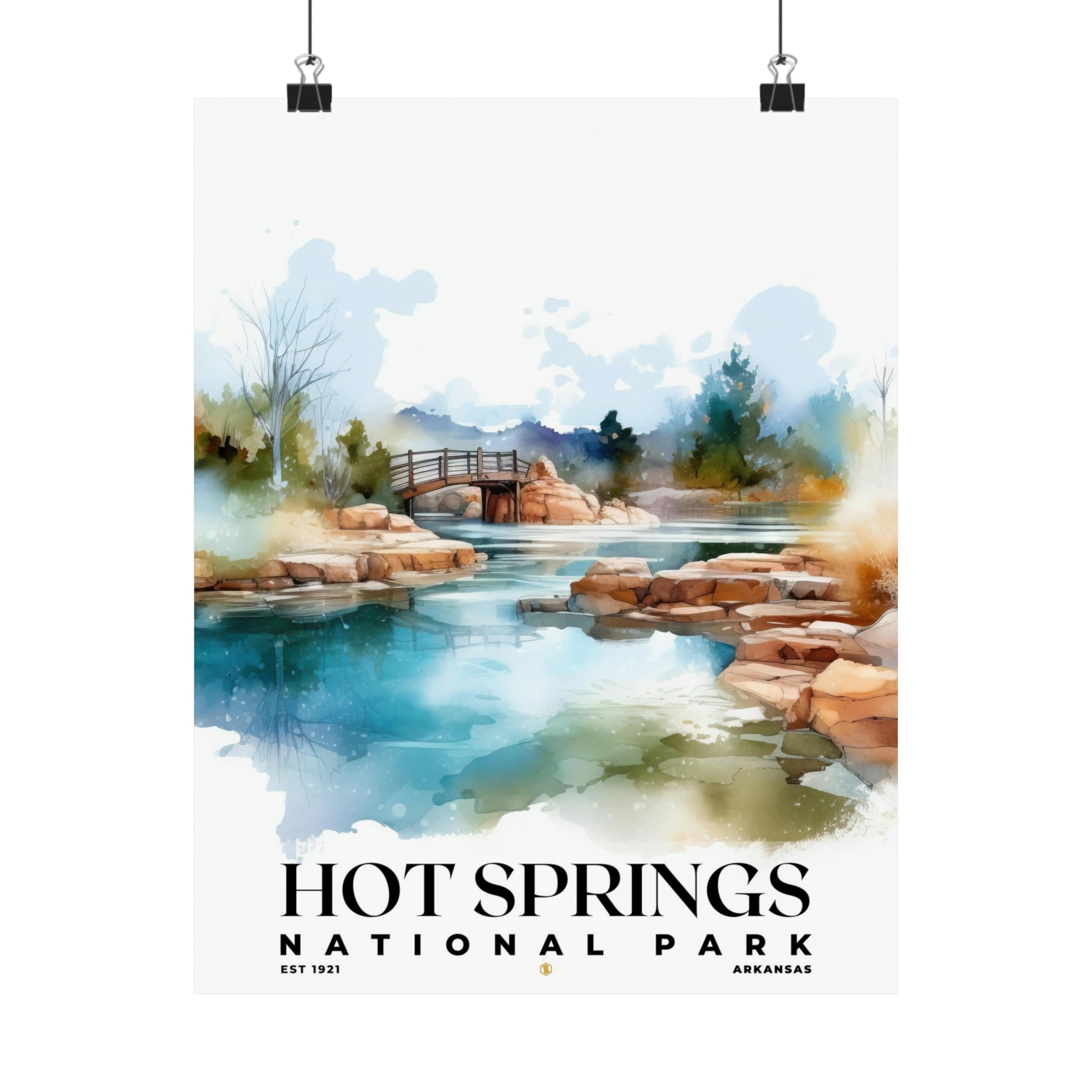 ELNEIT - Hot Springs National Park Poster, Unframed Matte Paper, S04 ...
