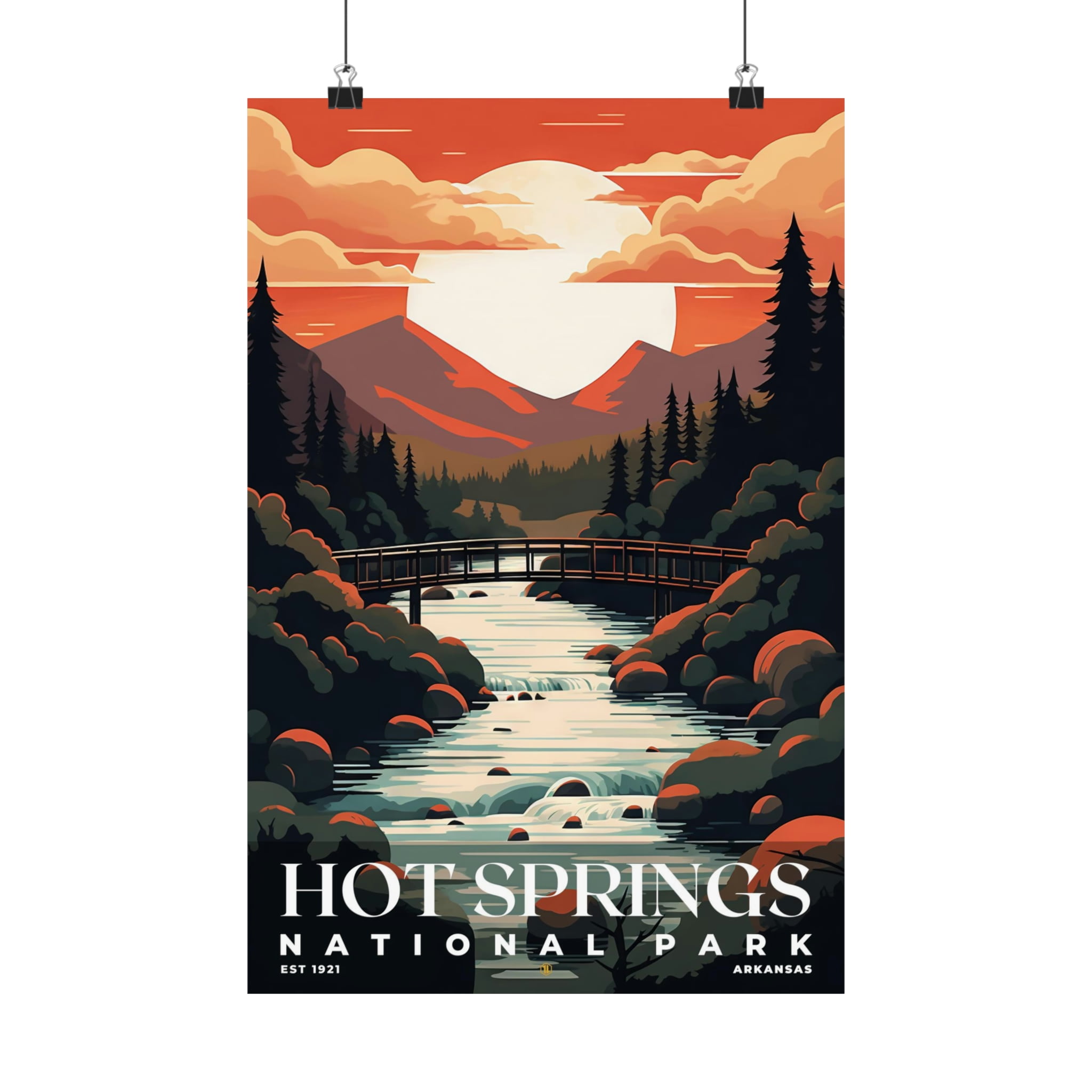 ELNEIT - Hot Springs National Park Poster, Unframed Matte Paper, S05 ...